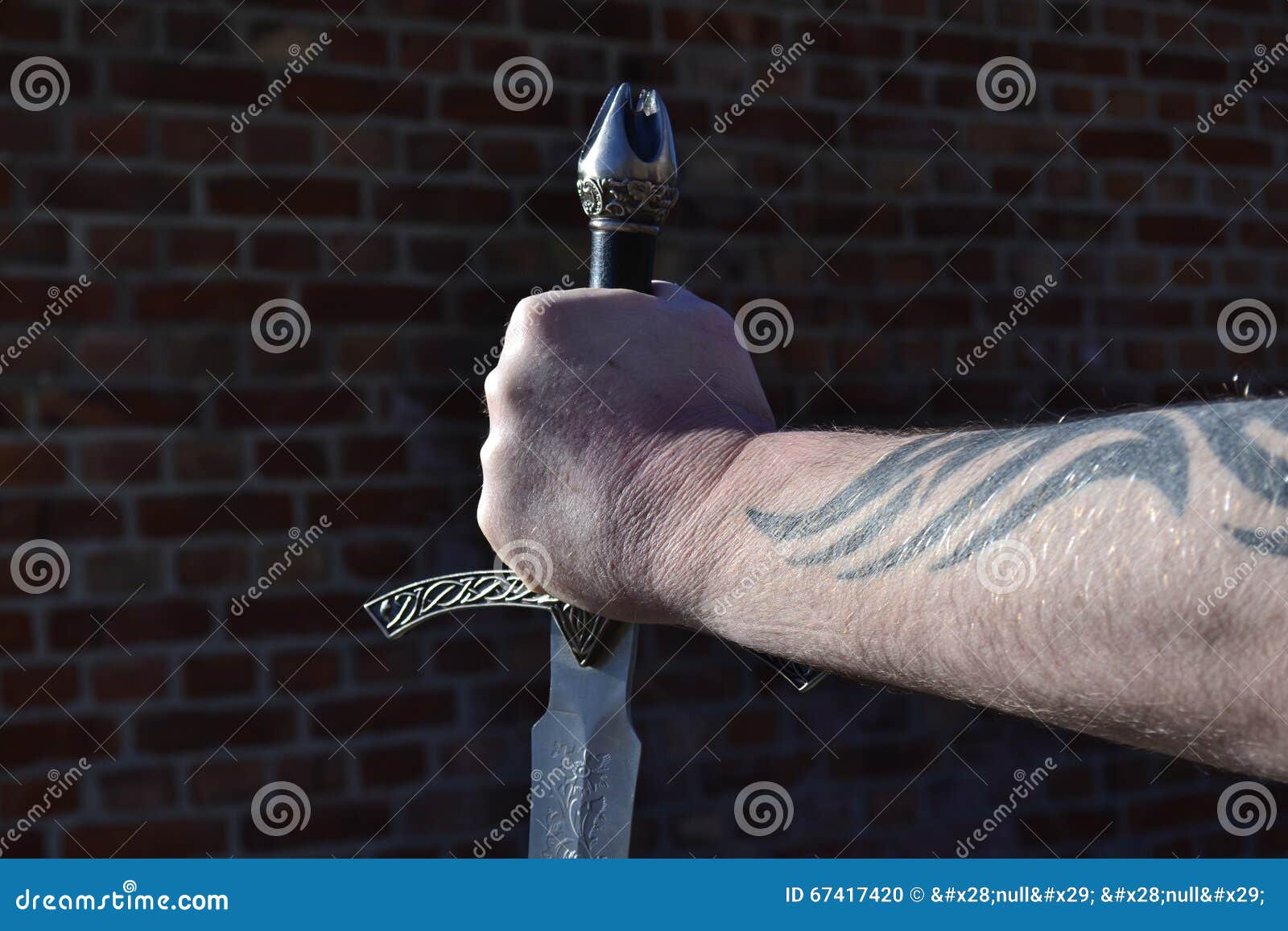 Sword in hand stock photo. Image of viking, hand, power - 67417420