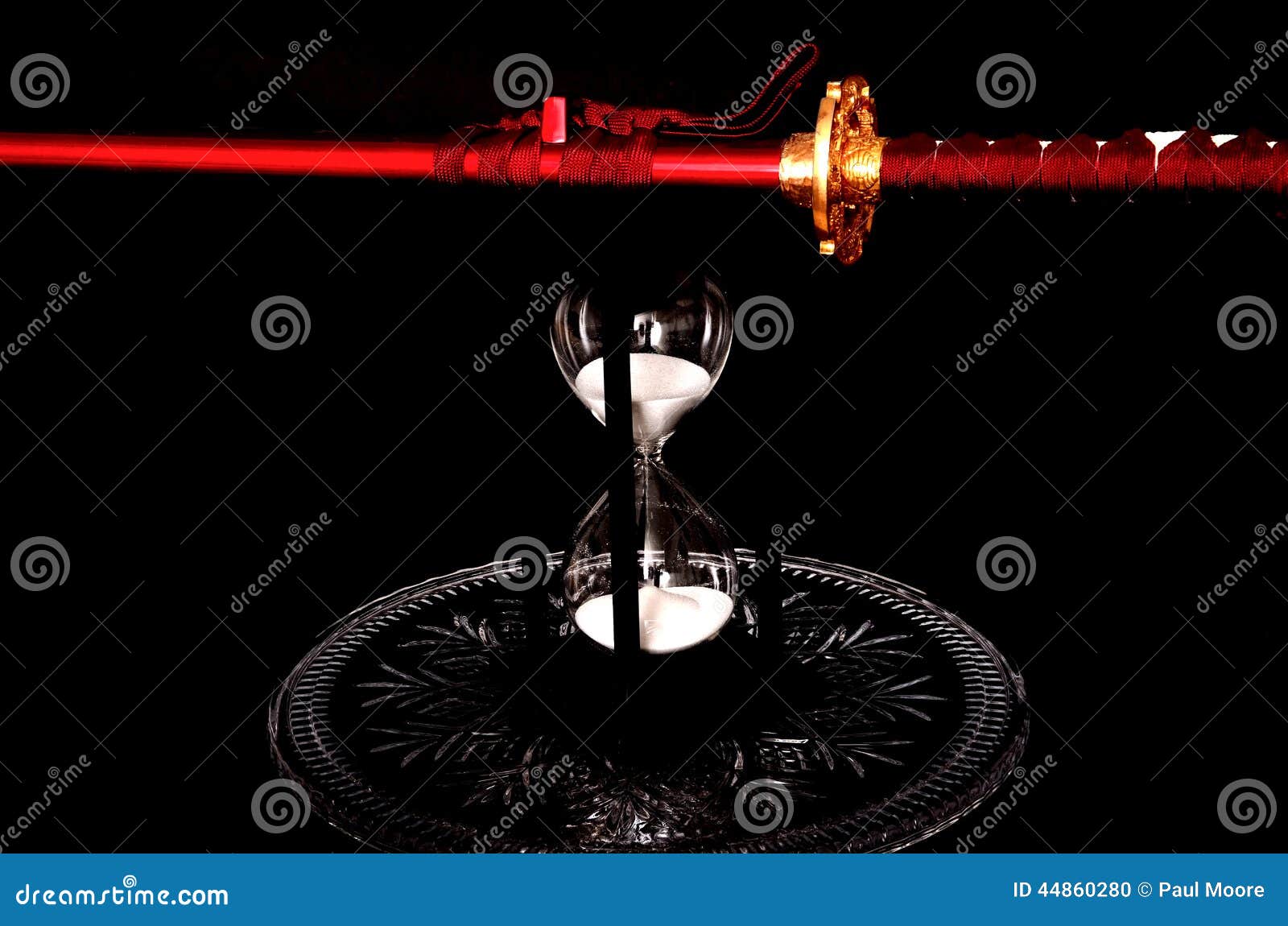 Sword and Hour glass stock photo. Image of hand, glass - 44860280