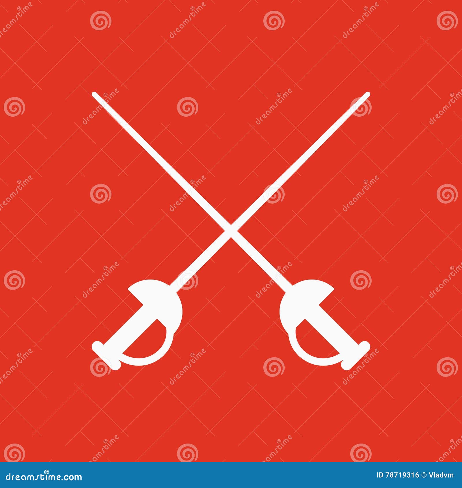 The Sword Icon. Epee Symbol Stock Vector - Illustration of rapier ...