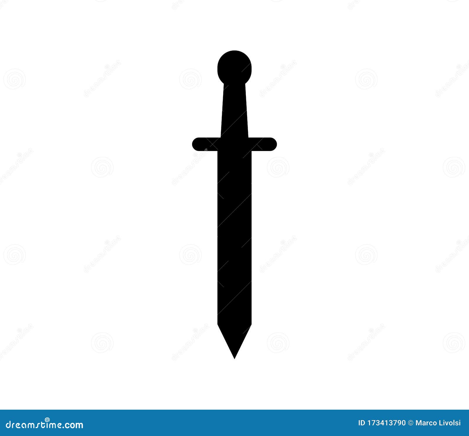 Sword Icon Illustrated in Vector on White Background Stock Illustration ...