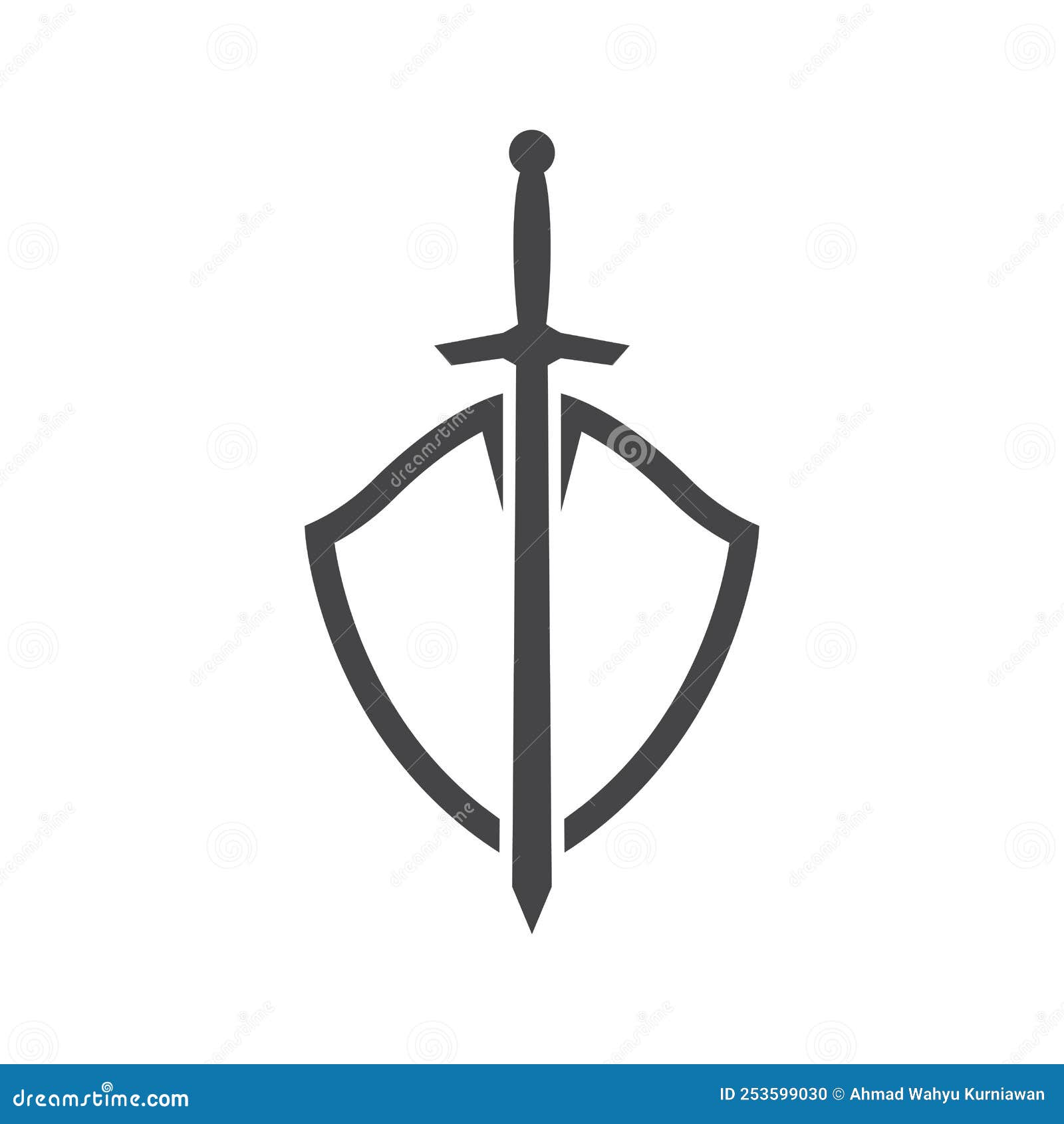 Sword icon illustration stock vector. Illustration of logo - 253599030