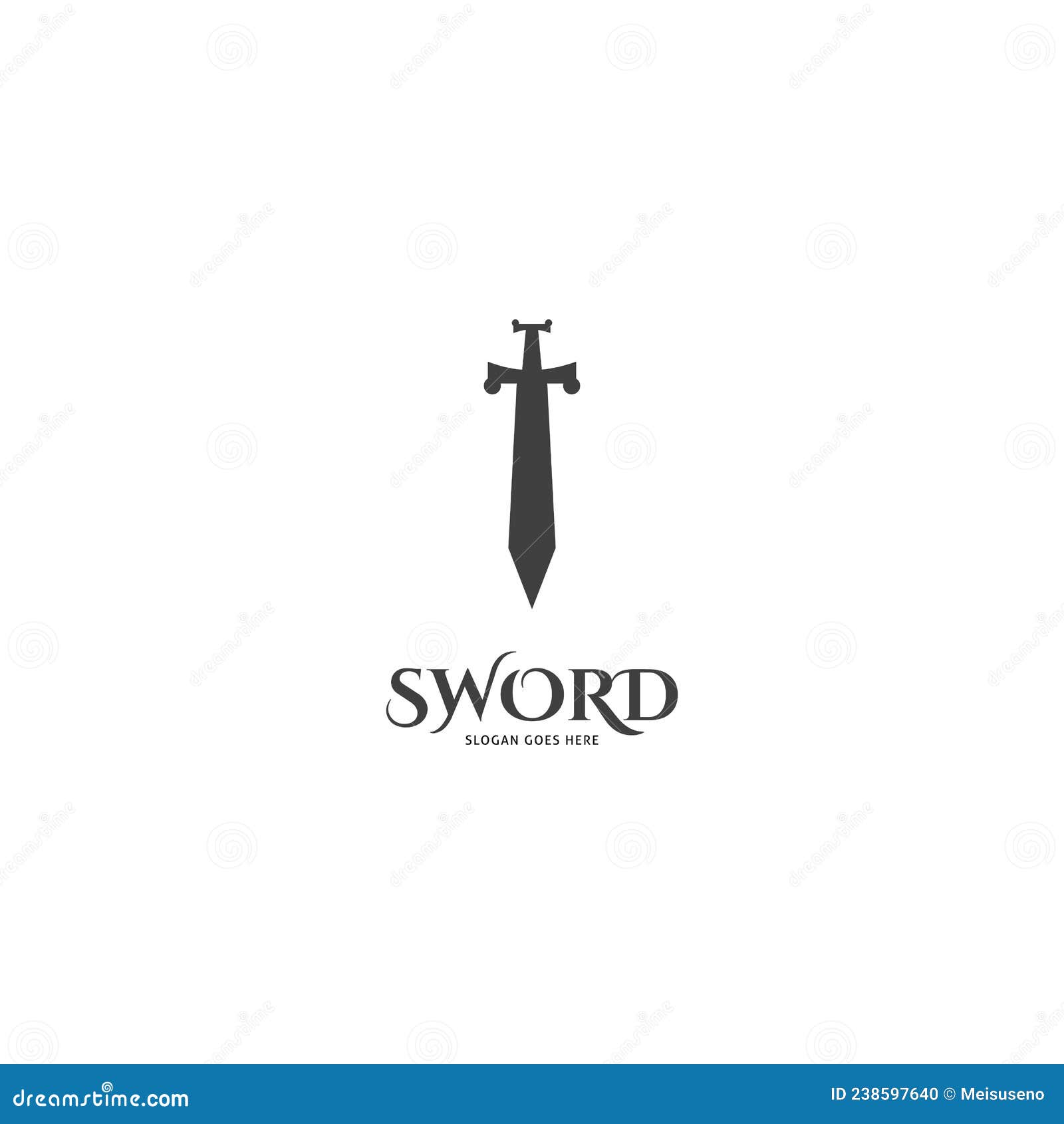 Sword Icon Vector Illustration Design Logo Stock Vector - Illustration ...