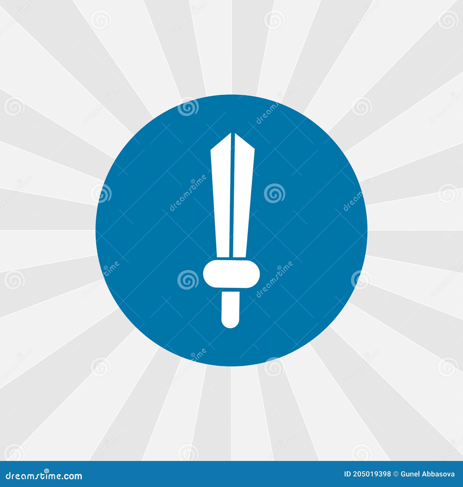 Sword Isolated Icon. Weapon Design Element Stock Vector - Illustration ...