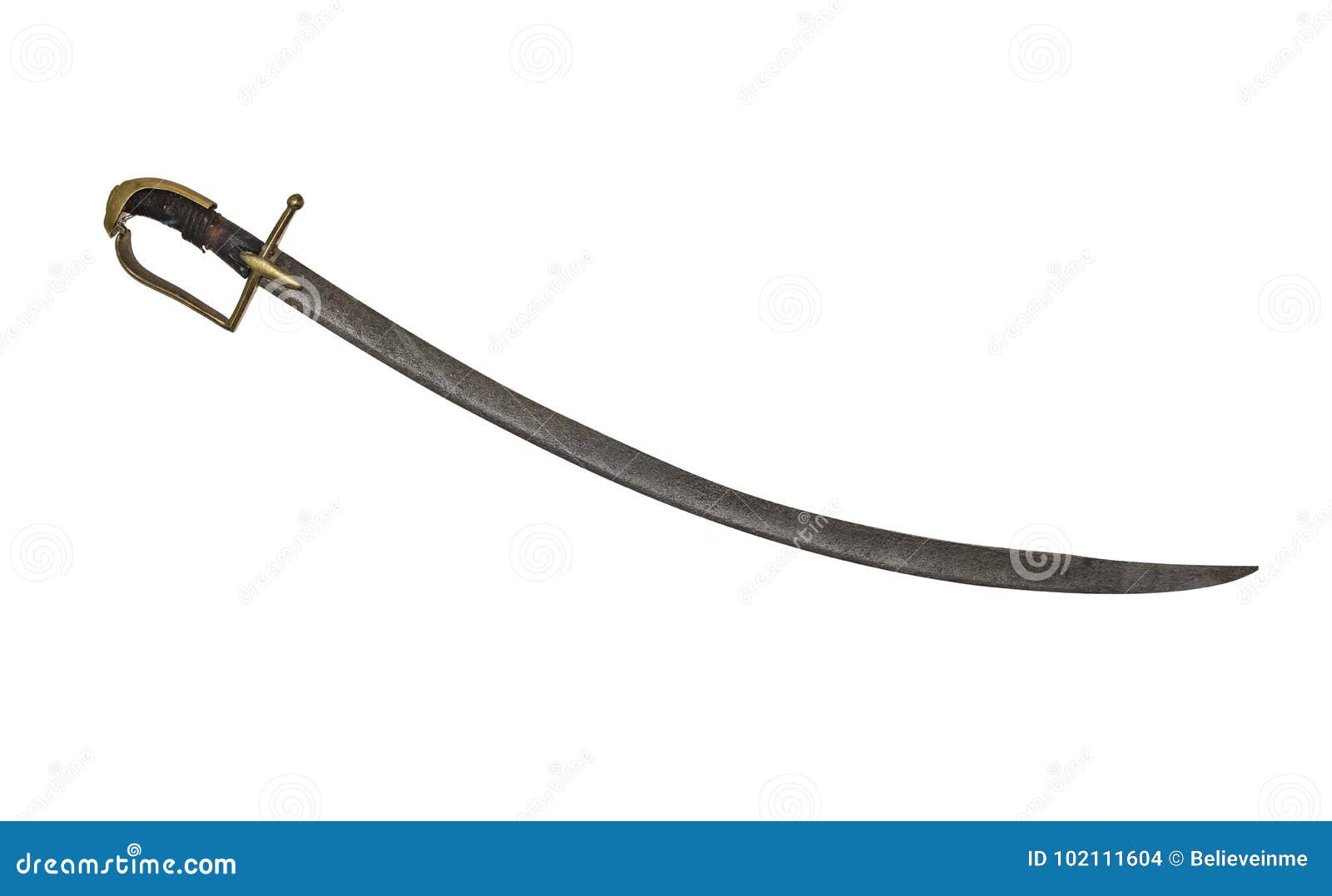 Sword Isolated on White Background. Stock Photo - Image of fight ...