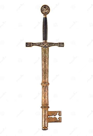 Sword and key stock image. Image of closeup, concept - 14493765