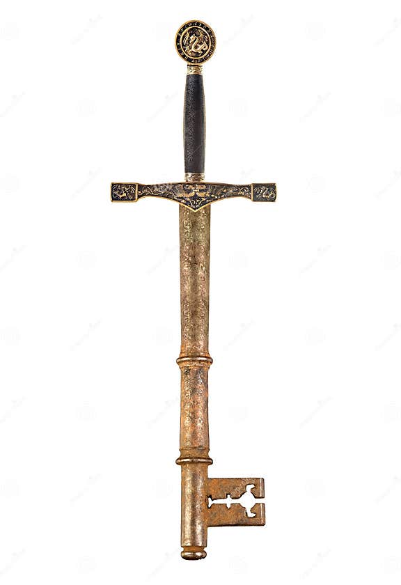 Sword and key stock image. Image of closeup, concept - 14493765
