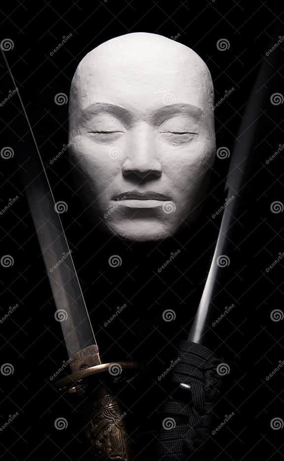 Sword and mask stock image. Image of japanese, sheath - 16699567