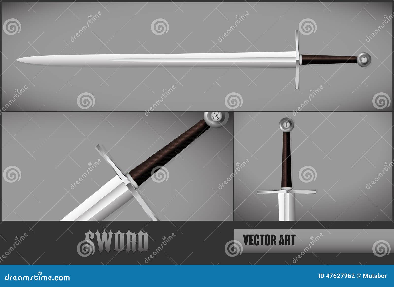 VECTOR Sword stock vector. Illustration of soldier, middle - 47627962