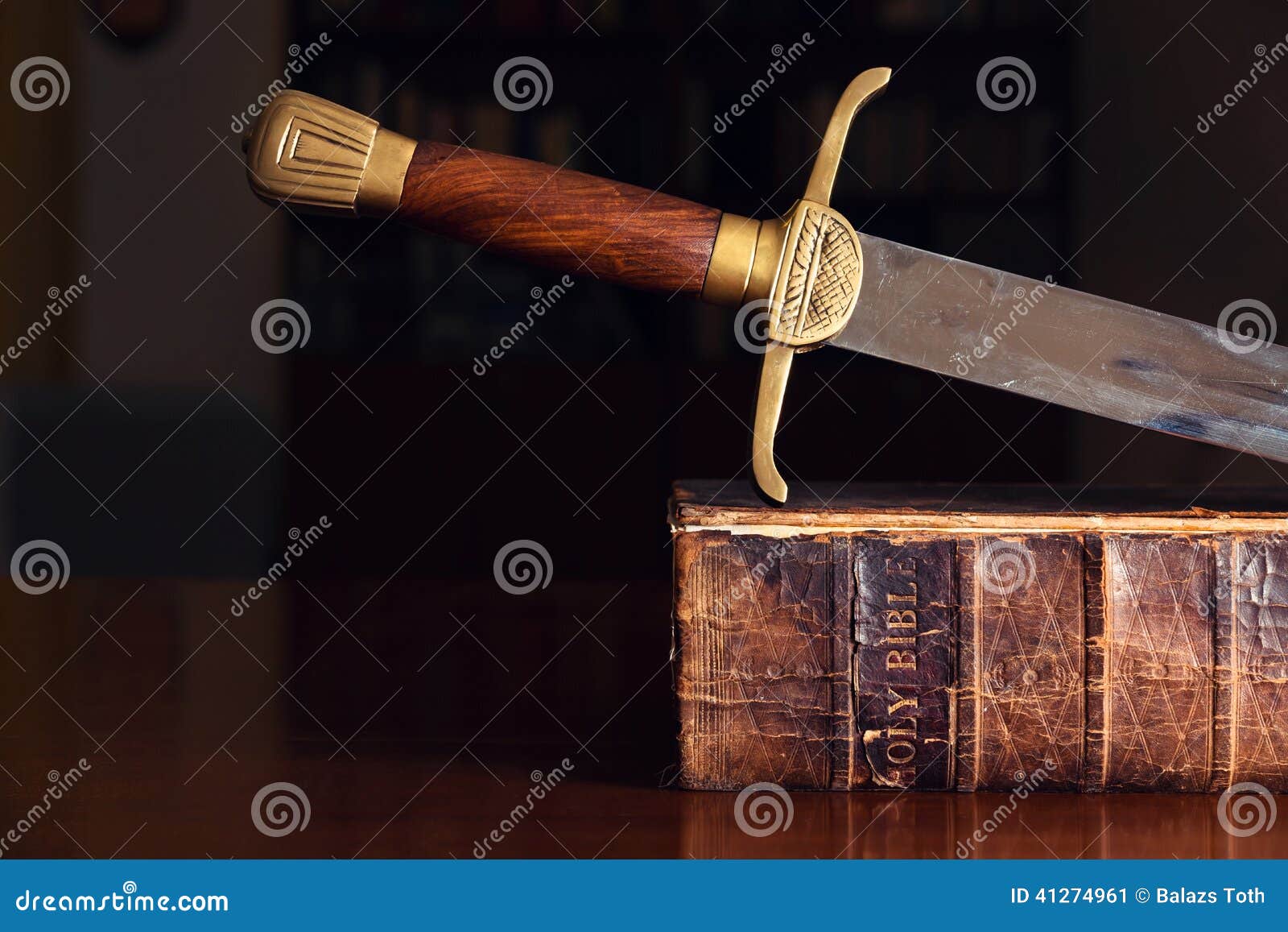 Sword on Old Bible stock image. Image of bible, learning - 41274961
