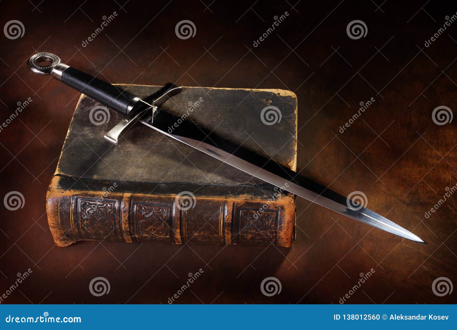 Book and sword stock photo. Image of bible, wisdom, rustic - 138012560