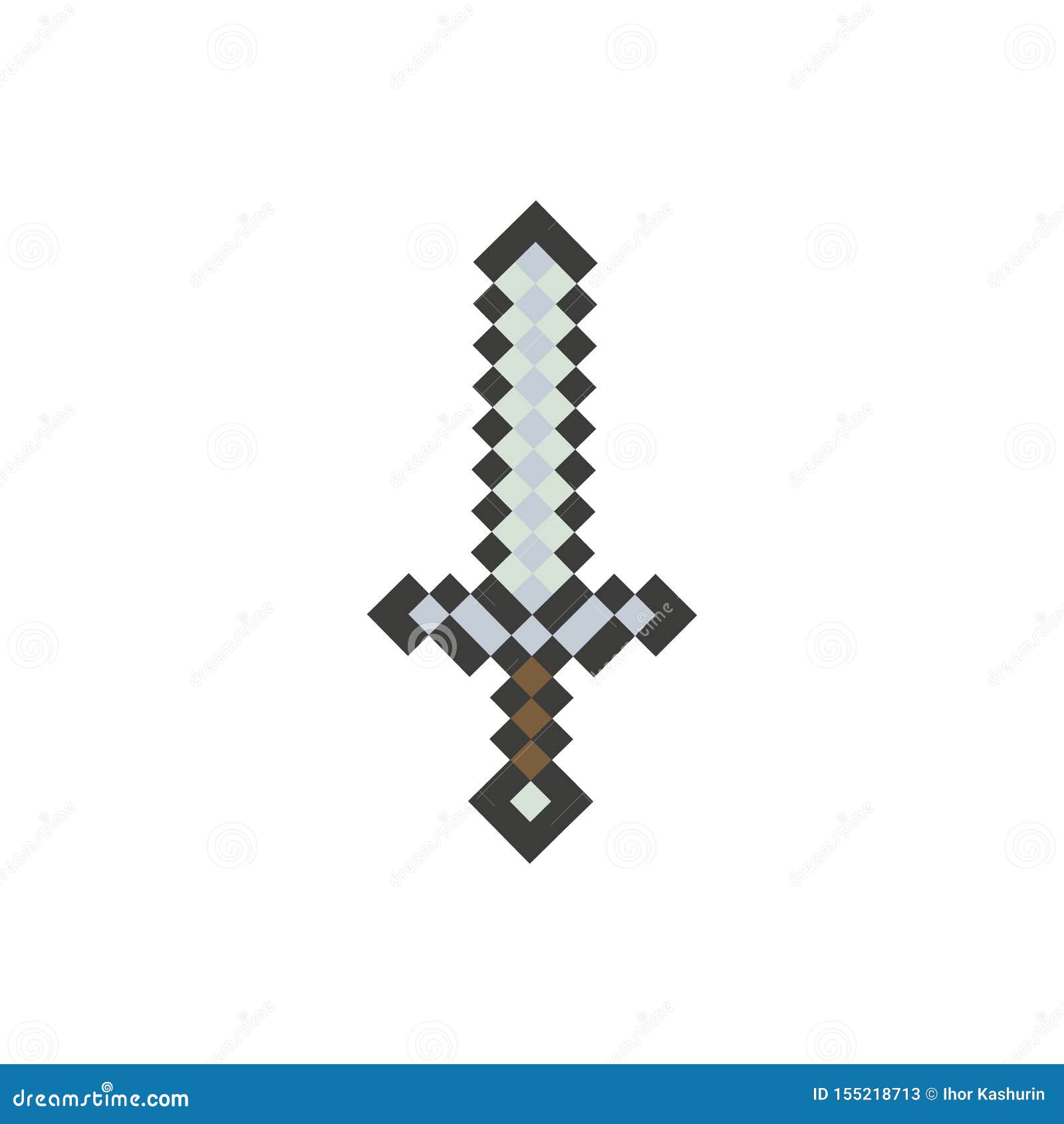 Sword. Pixel Icon. Vector Illustration Stock Vector - Illustration of ...