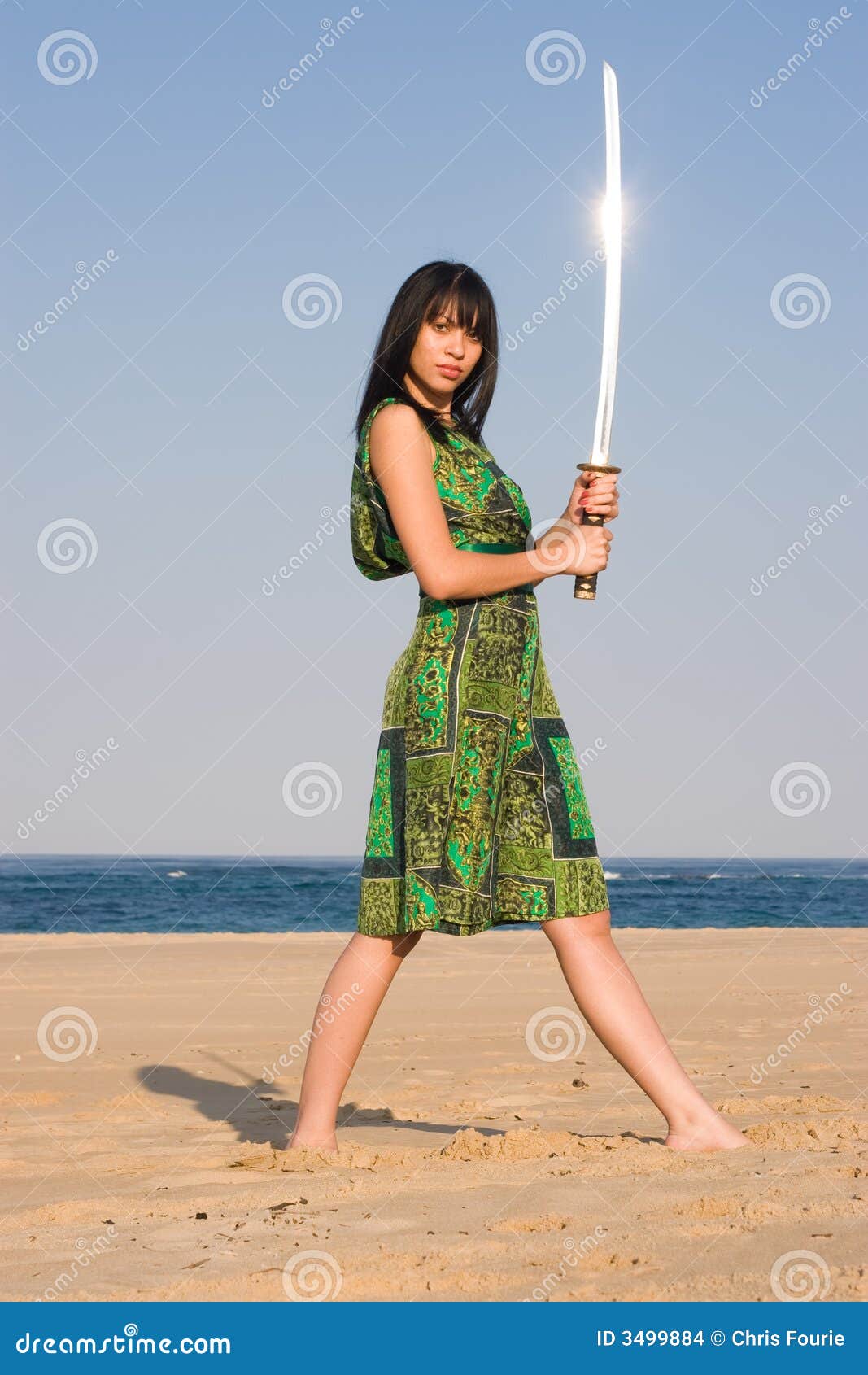 Sword Reflection stock photo. Image of aggression, asian - 3499884