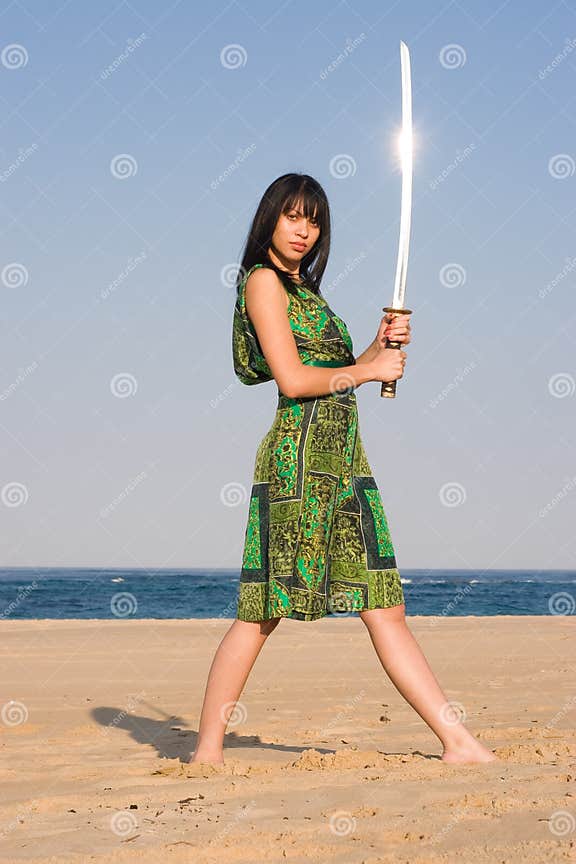Sword Reflection stock photo. Image of aggression, asian - 3499884
