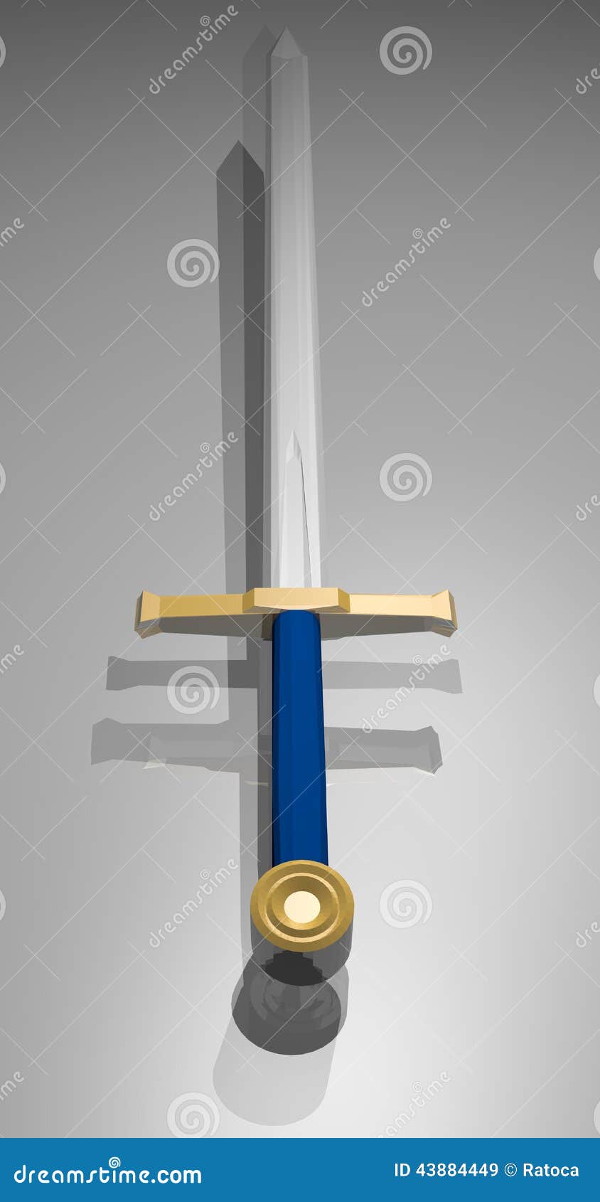 Sword render stock illustration. Illustration of battle - 43884449