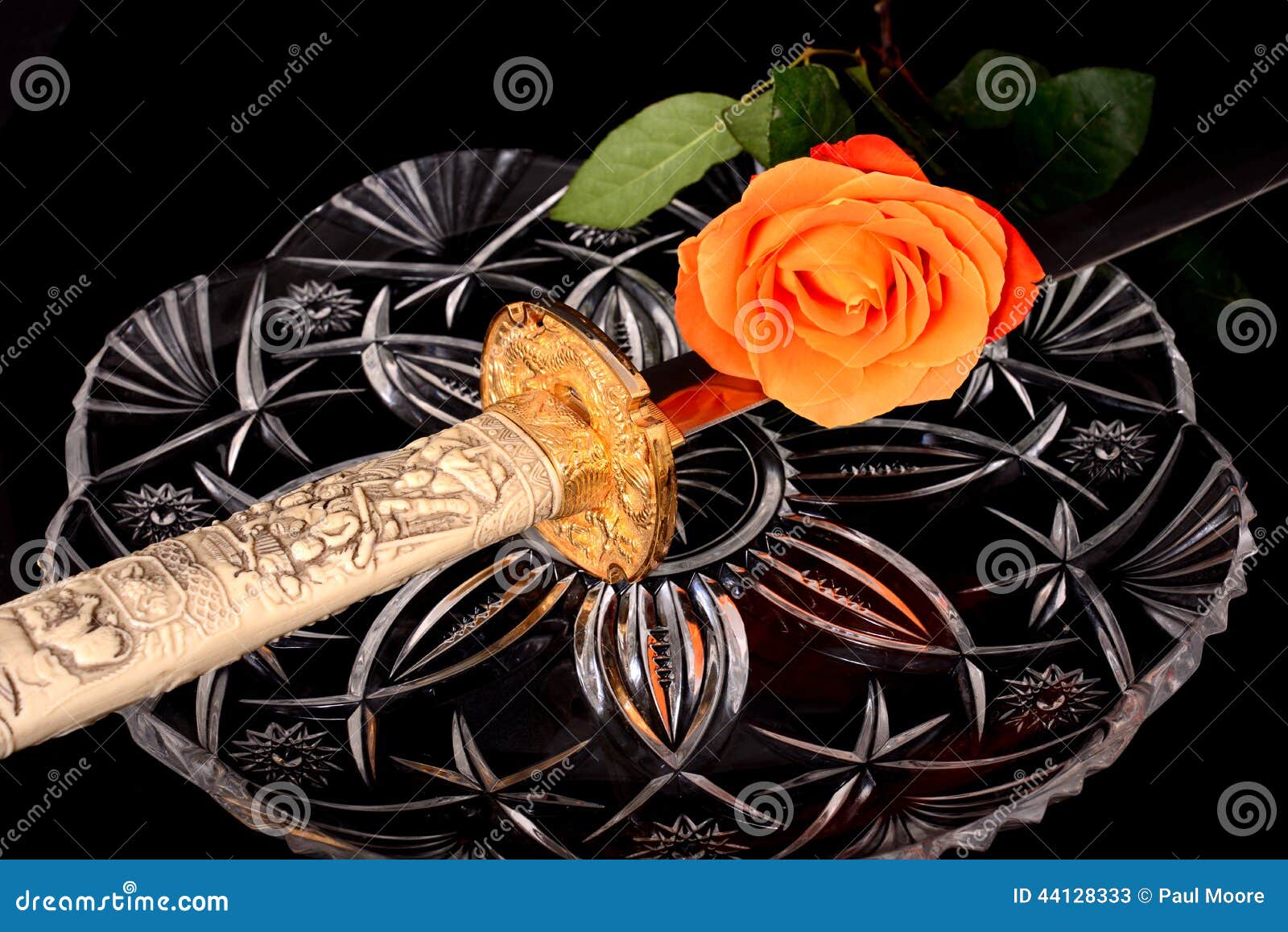 Sword and rose stock image. Image of duel, fantasy, edge - 44128333