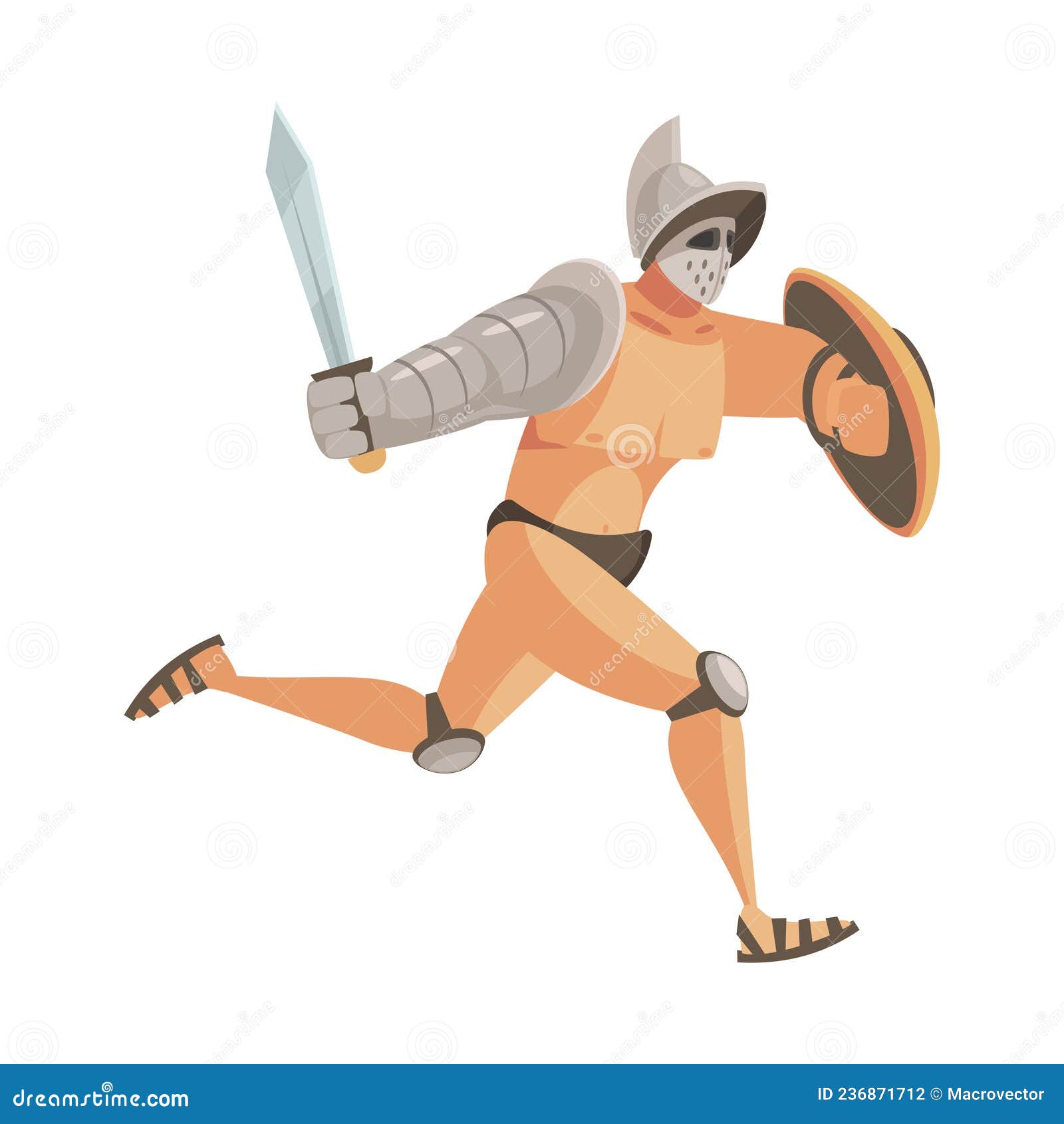 Sword Run Gladiator Composition Stock Vector - Illustration of hero ...