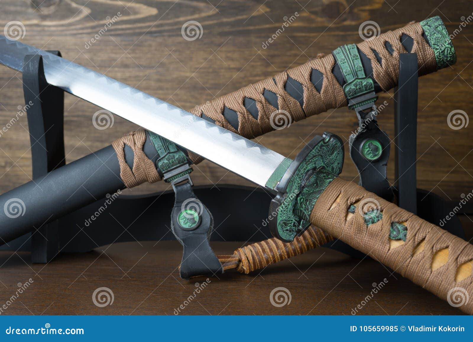 Sword of the Samurai. Medieval Japanese Weapons Stock Image - Image of ...
