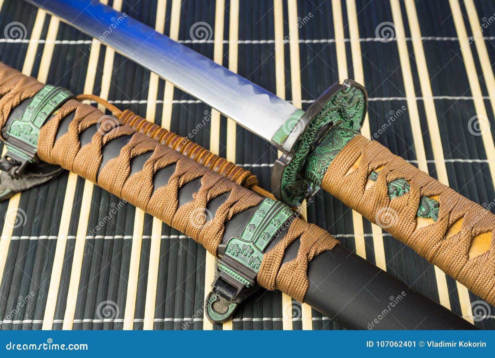 Sword Of The Samurai. Medieval Japanese Weapons. Royalty-Free Stock ...