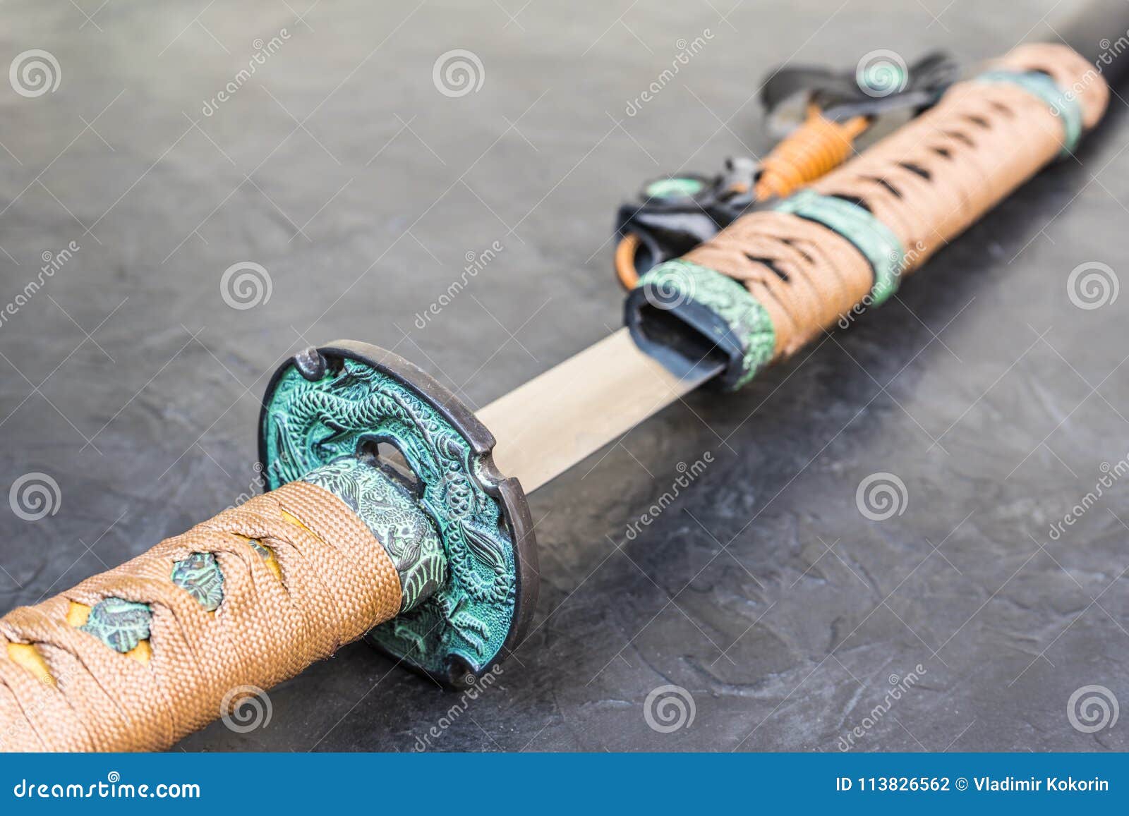 Sword of the Samurai. Medieval Japanese Weapons Stock Photo - Image of ...