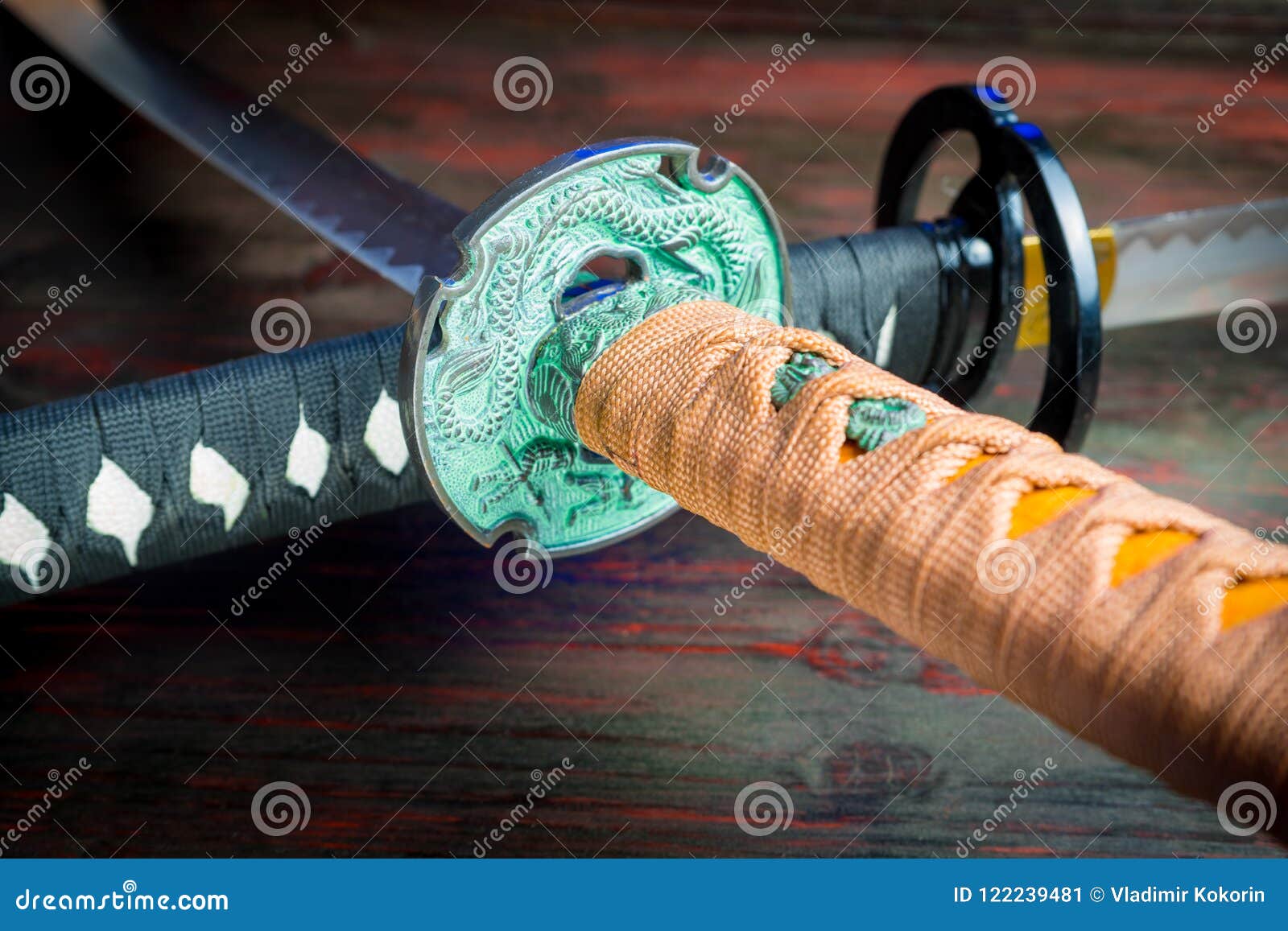 Sword of the Samurai. Medieval Japanese Weapons Stock Image - Image of ...
