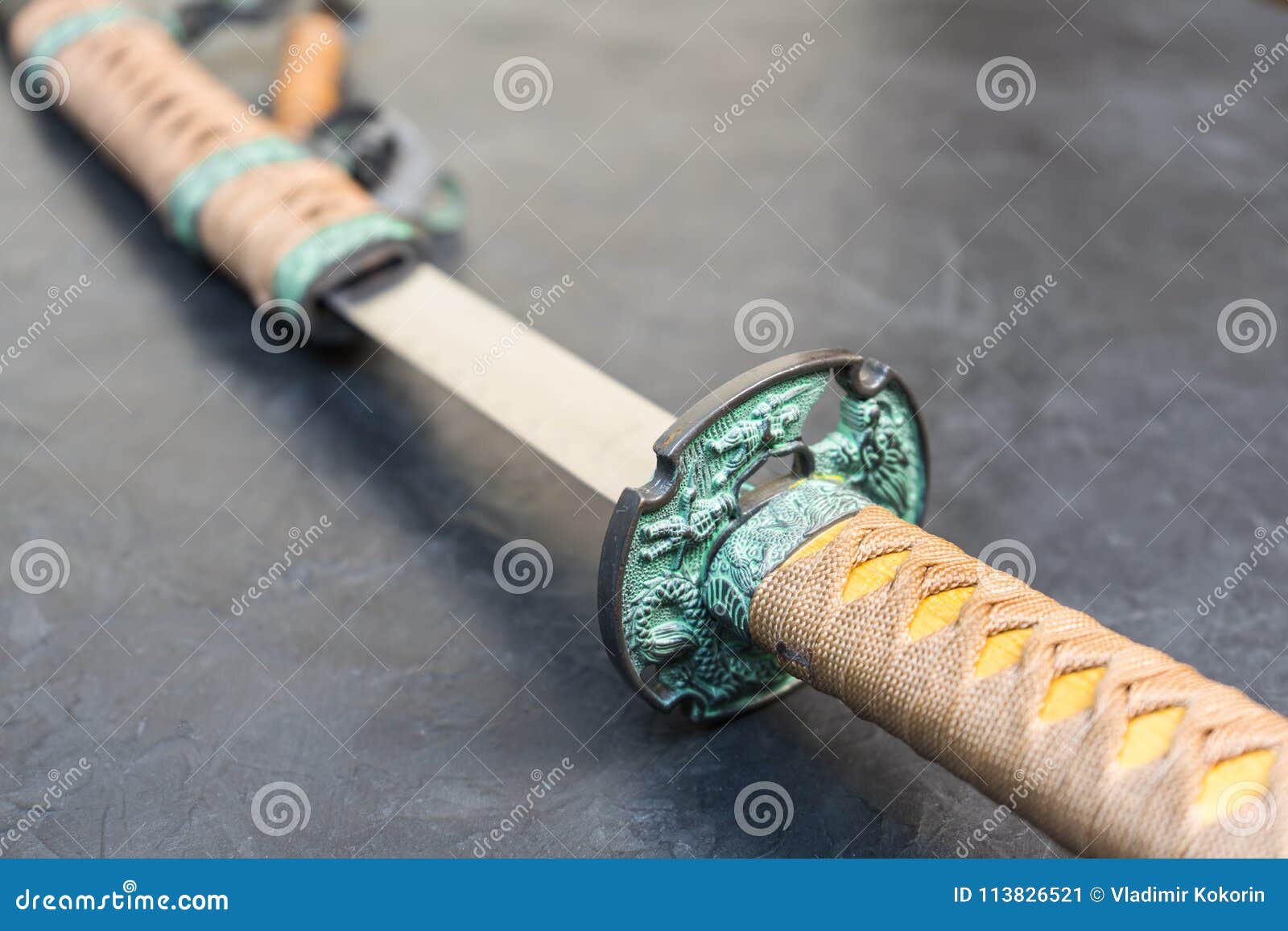 Sword of the Samurai. Medieval Japanese Weapons Stock Image - Image of ...