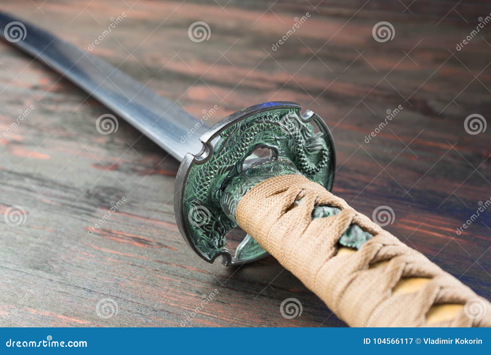 Sword Of The Samurai. Medieval Japanese Weapons Royalty-Free Stock ...