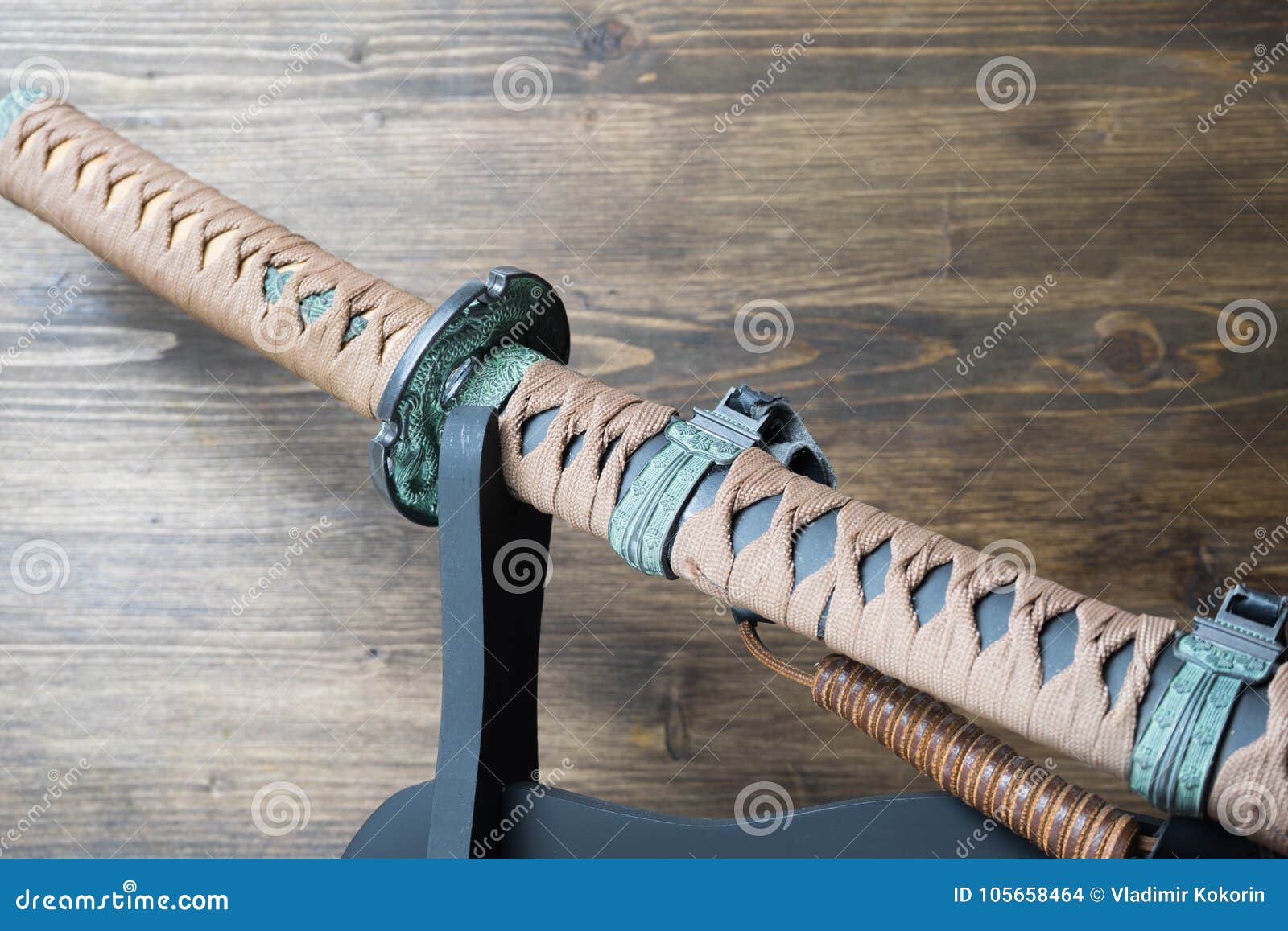 Sword Of The Samurai. Medieval Japanese Weapons Royalty-Free Stock ...