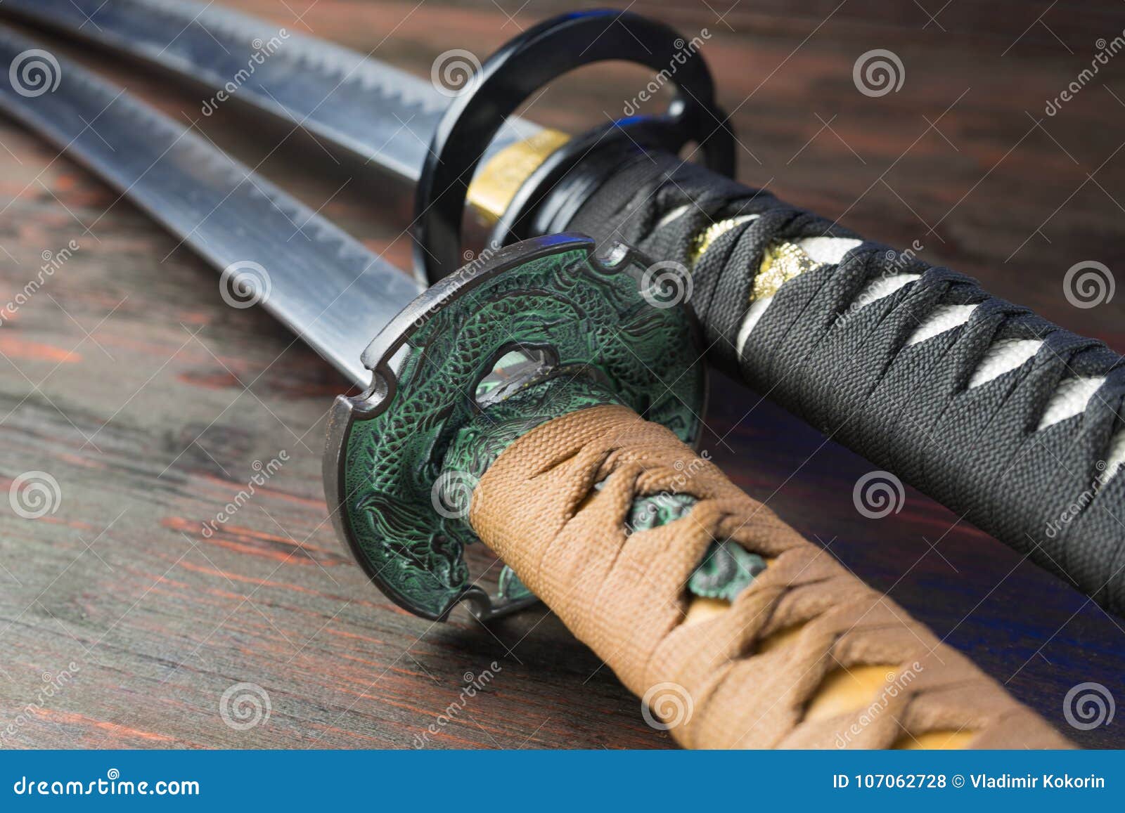 Sword Of The Samurai. Medieval Japanese Weapons Royalty-Free Stock ...
