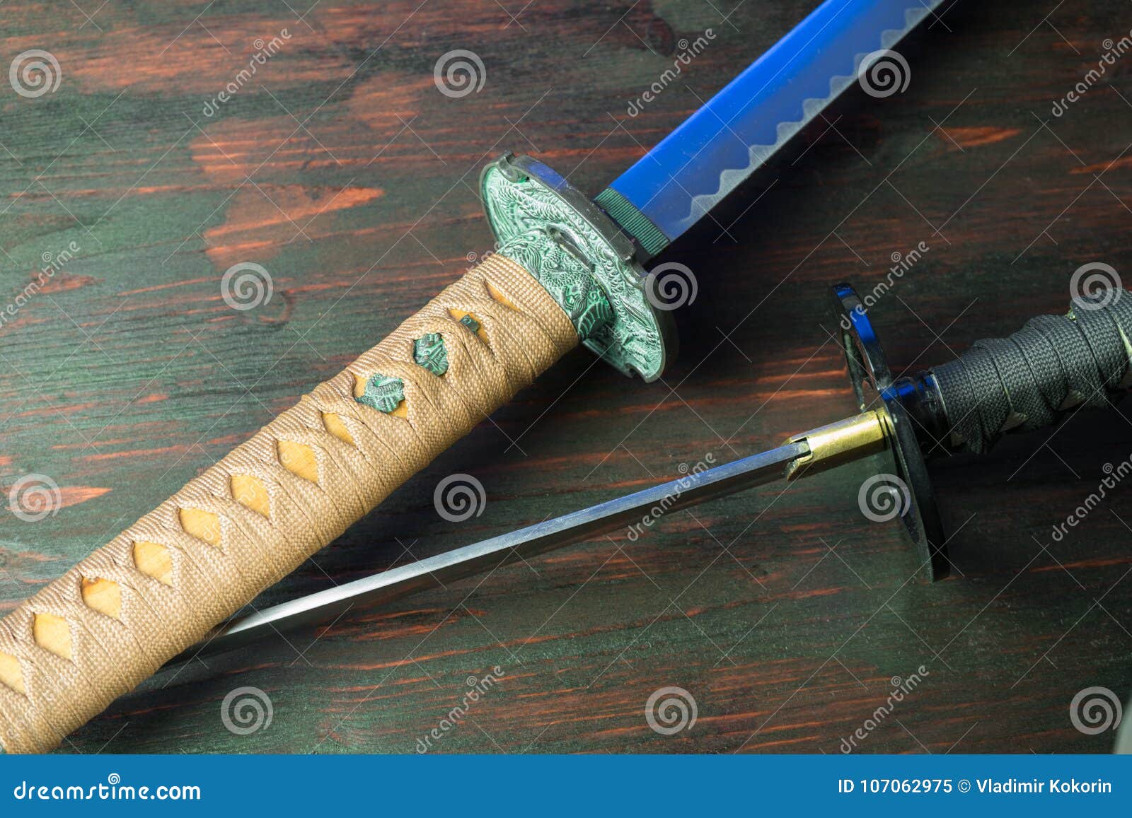 Sword of the Samurai. Medieval Japanese Weapons Stock Image - Image of ...