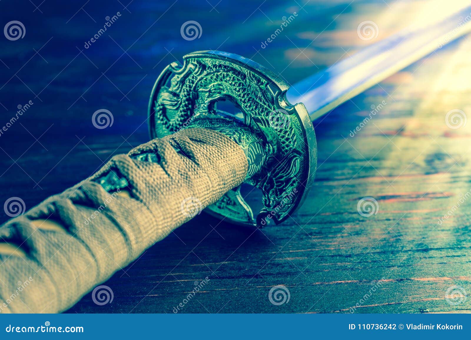 Sword of the Samurai. Medieval Japanese Weapons Stock Photo - Image of ...