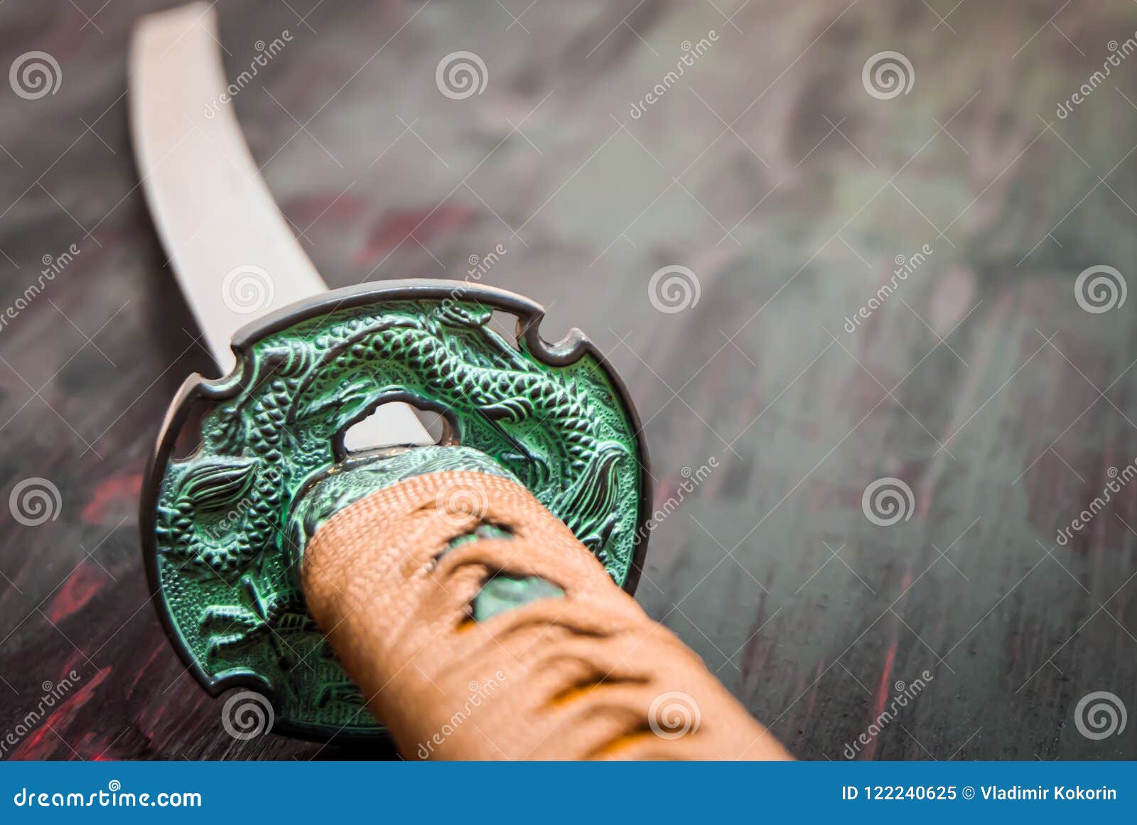 Sword Of The Samurai. Medieval Japanese Weapons Royalty-Free Stock ...