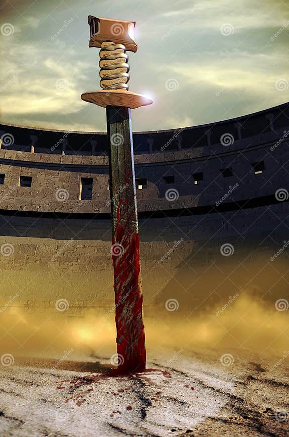 Sword in the sand stock illustration. Illustration of detail - 22343909