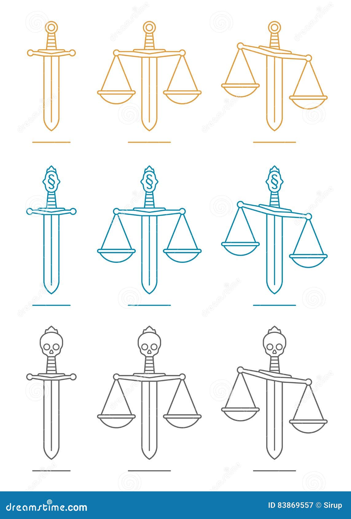 Sword and Scales of Justice Stock Vector - Illustration of justice ...