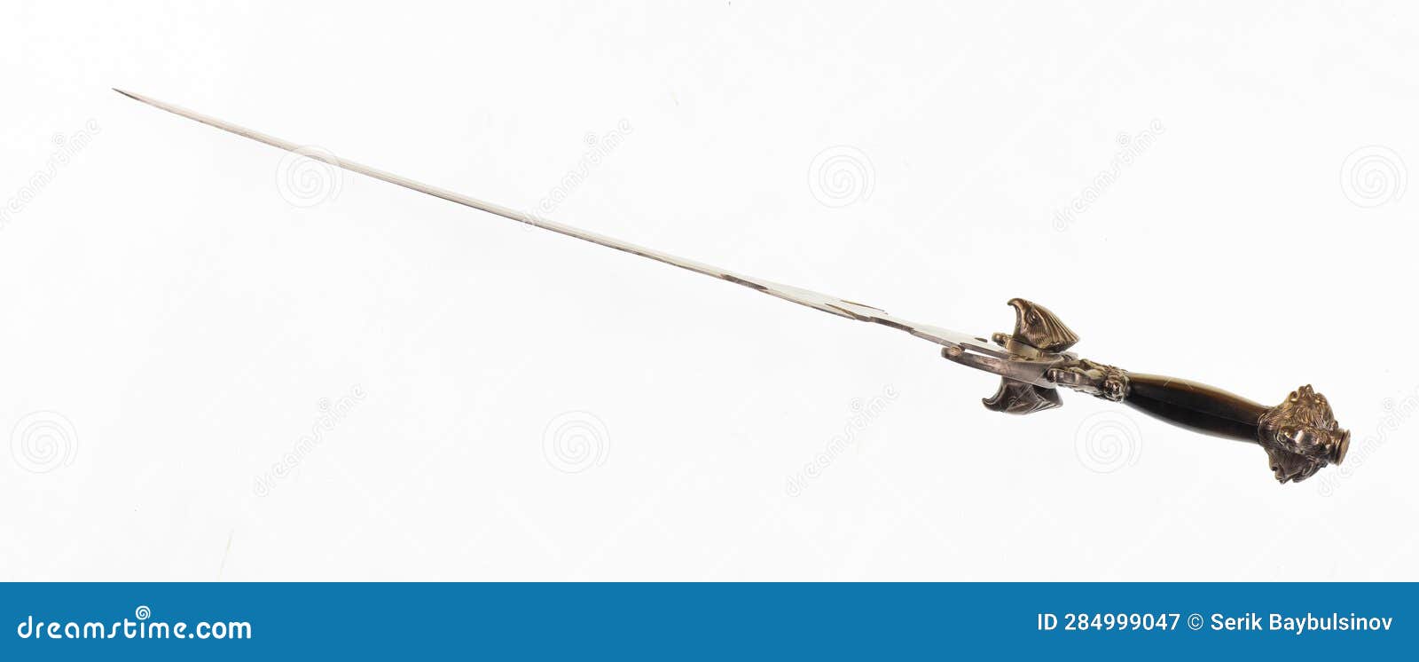 Sword with Sharp Blade Isolated on White Stock Image - Image of weapon ...