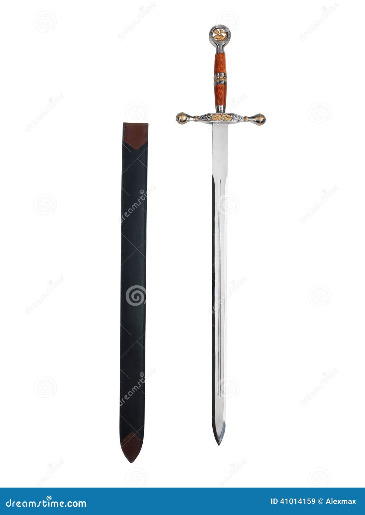 Sword and Sheath Isolated on White Stock Image - Image of swords, steel ...