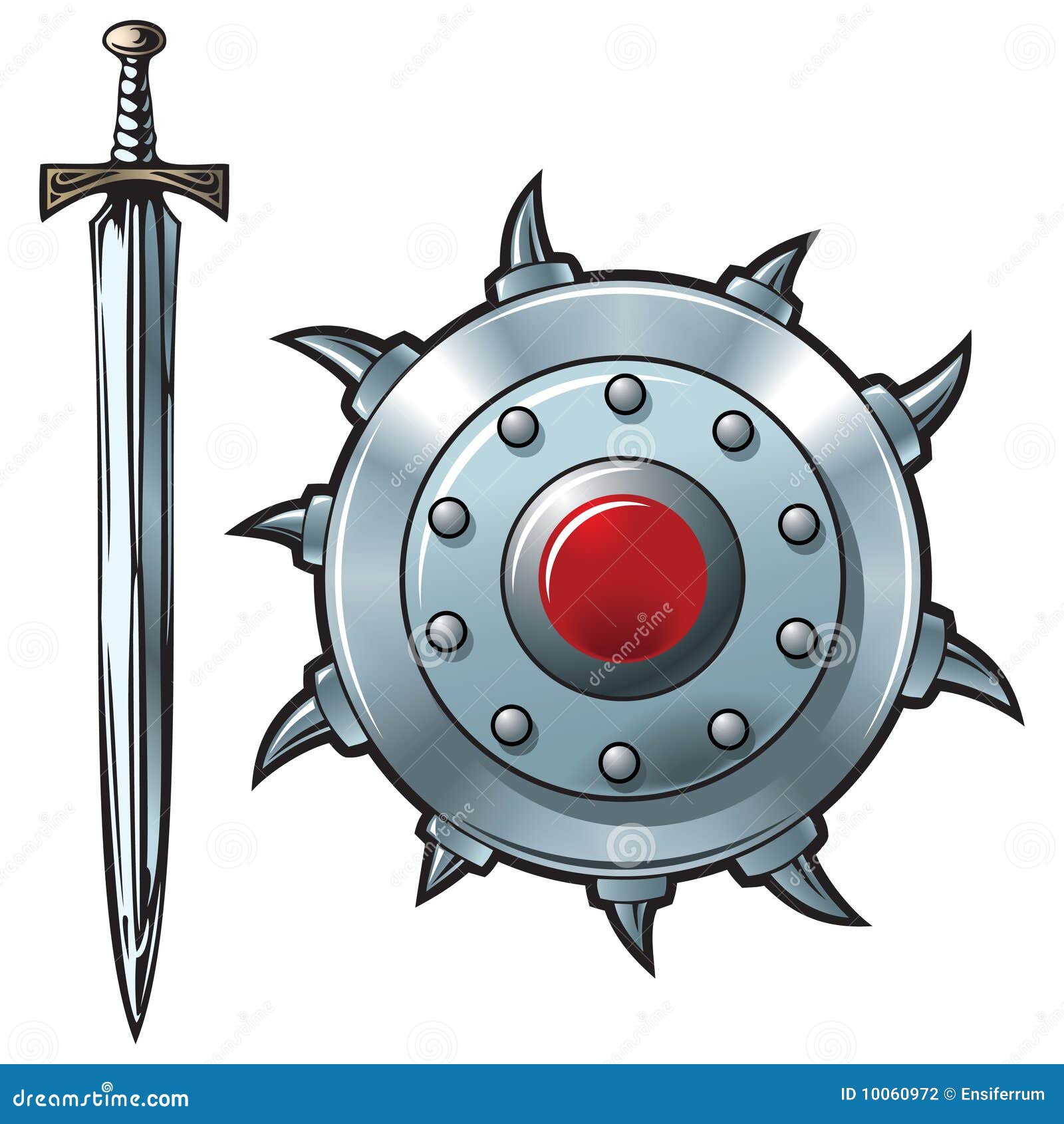 Sword And Shield Stock Vector Illustration Of Decoration 10060972