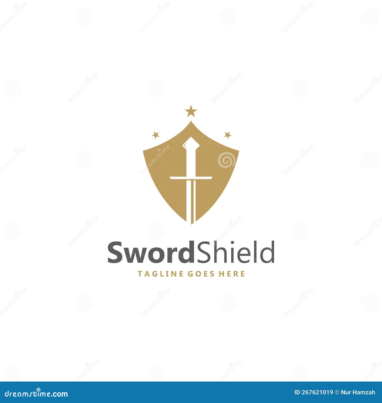 Sword and Shield Logo Design Stock Vector - Illustration of knight ...