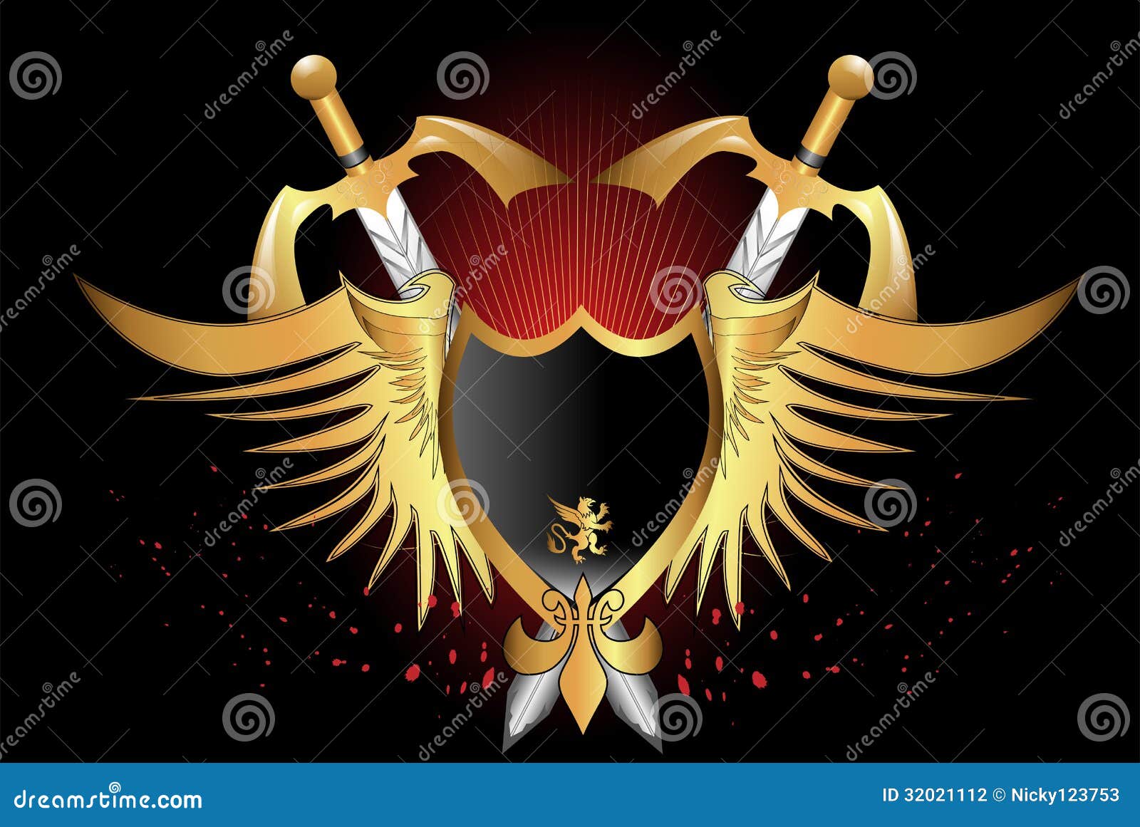 Sword stock illustration. Illustration of royal, gold - 32021112