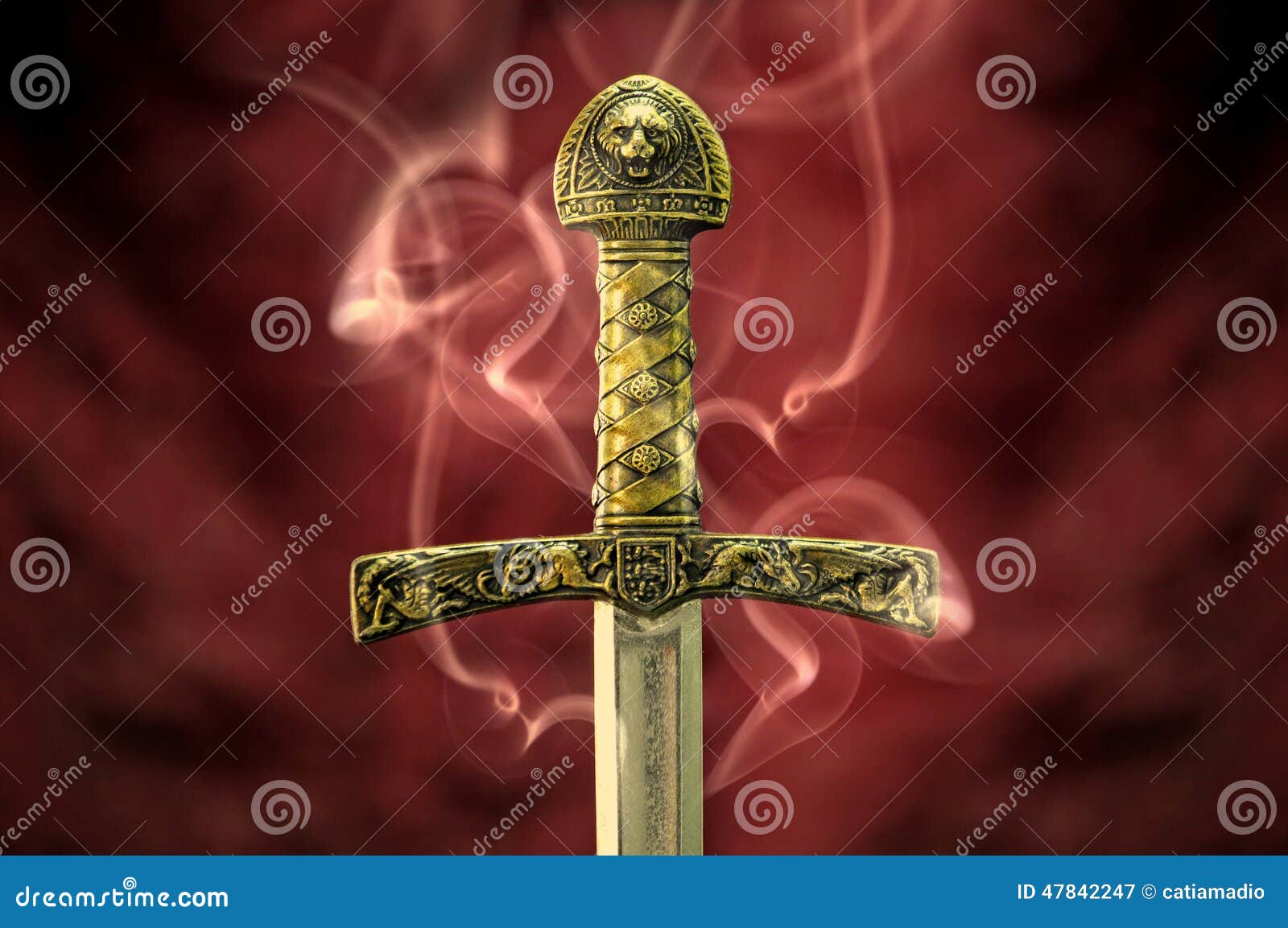 Sword in smoke stock image. Image of weapon, shrouded - 47842247