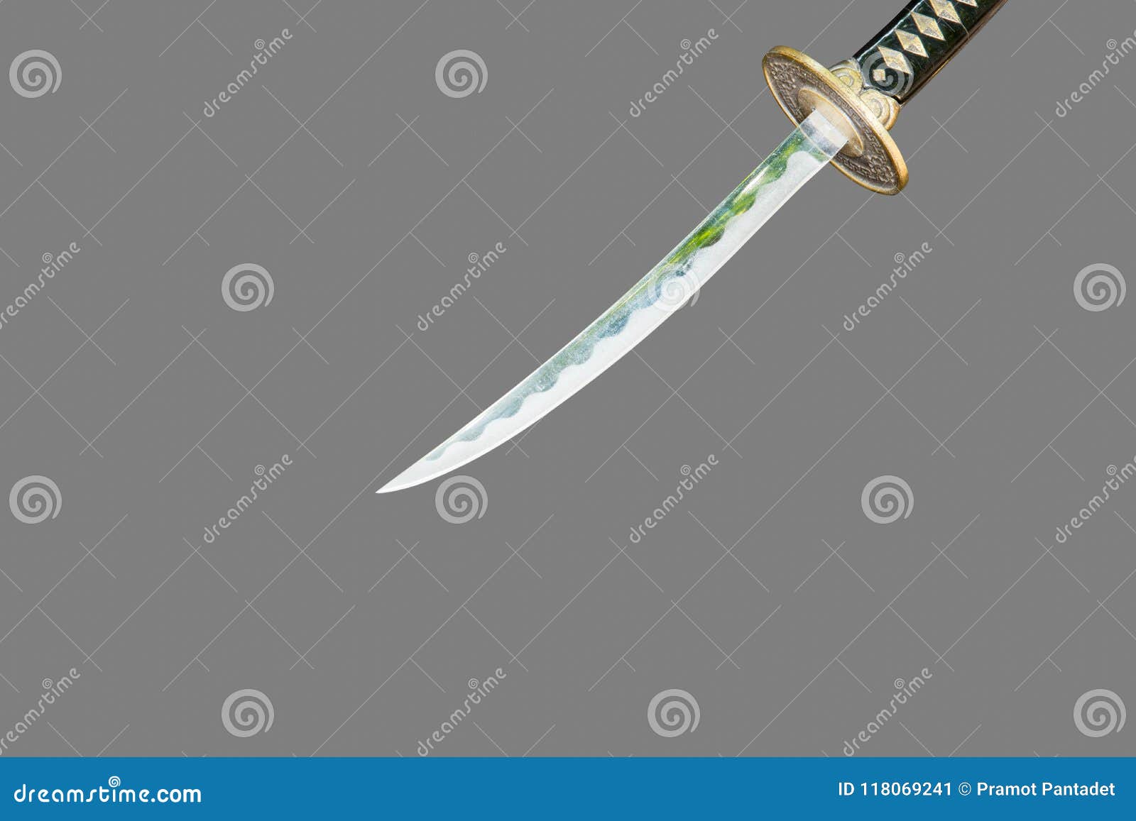 Samurai In Ancient Armor With A Sword Attack Royalty-Free Stock Photo ...