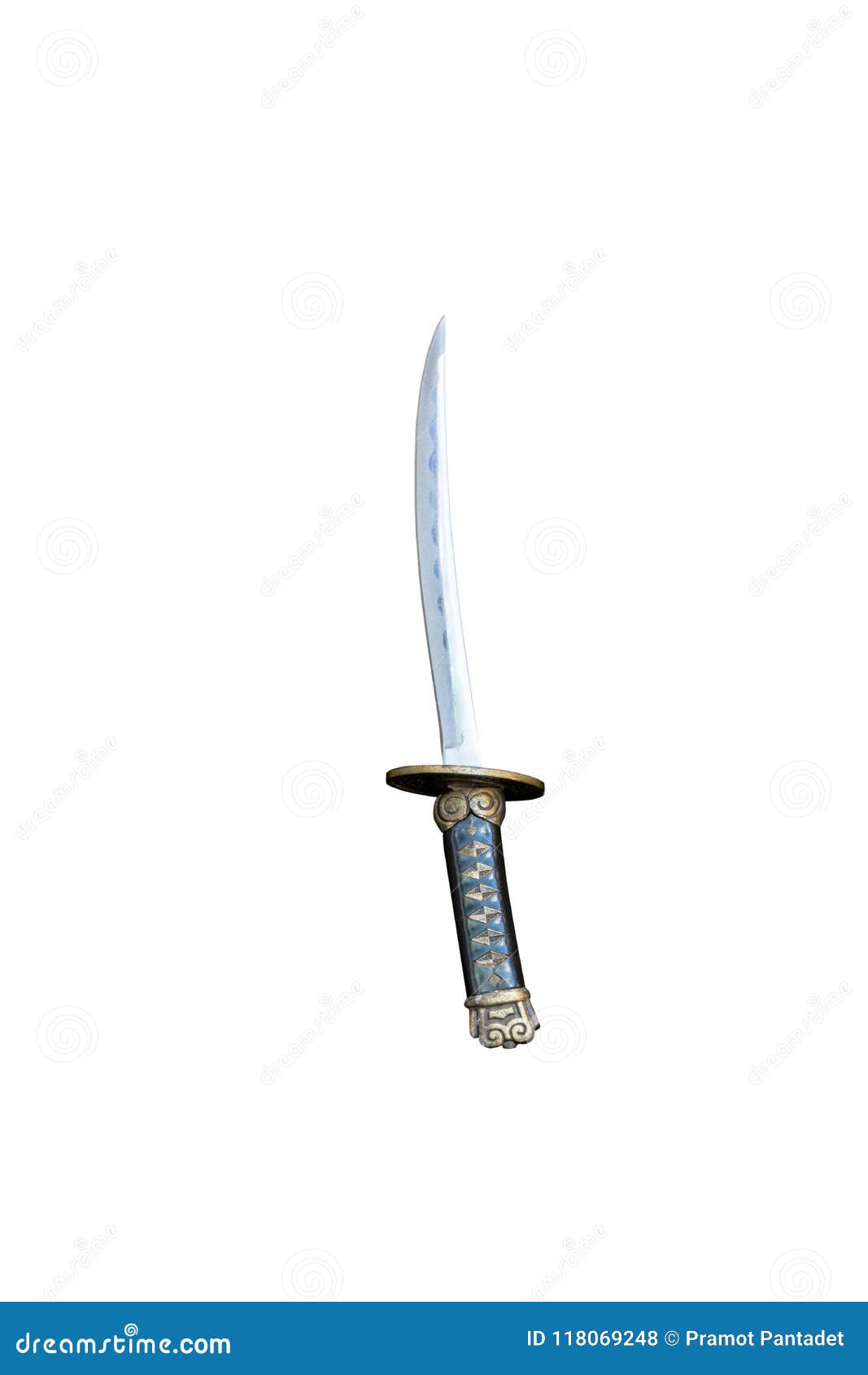 Samurai In Ancient Armor With A Sword Attack Royalty-Free Stock Photo ...