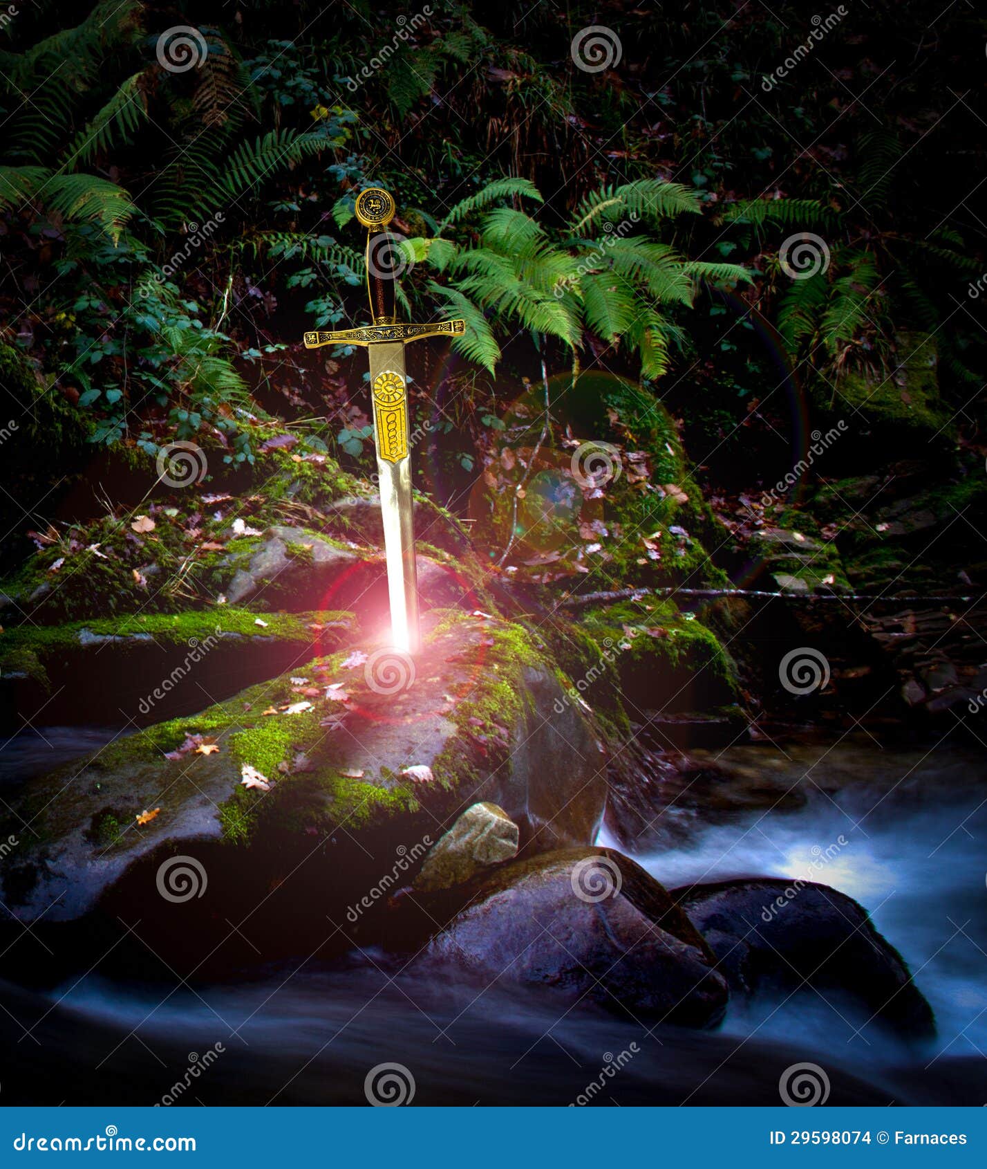 Sword and stone stock photo. Image of legend, historic - 29598074