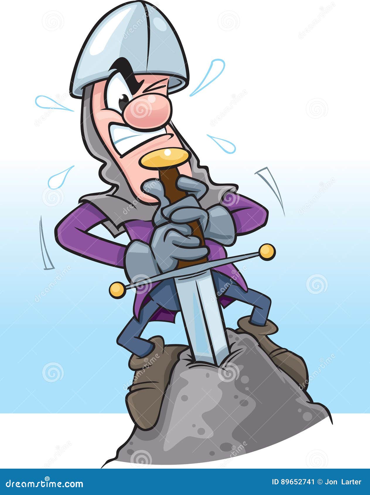 The Sword in the Stone stock vector. Illustration of armour - 89652741