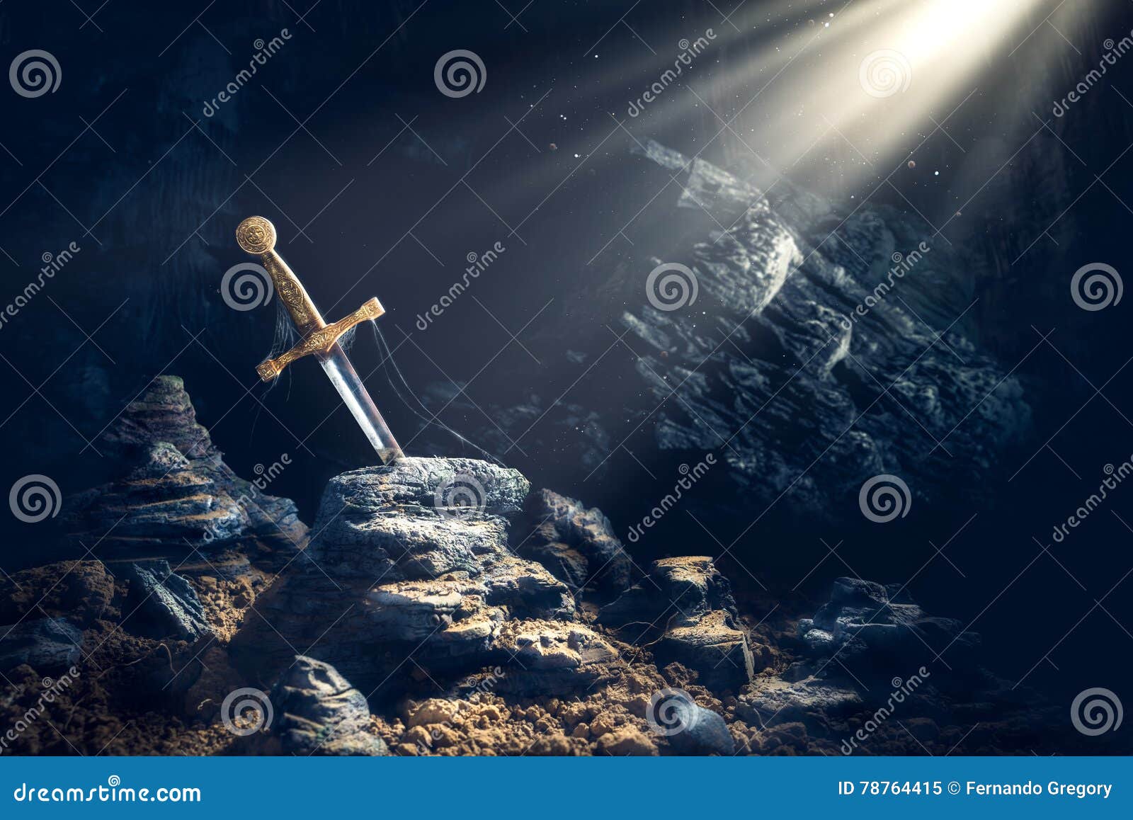 Sword In The Stone Excalibur Royalty-Free Stock Photo | CartoonDealer ...