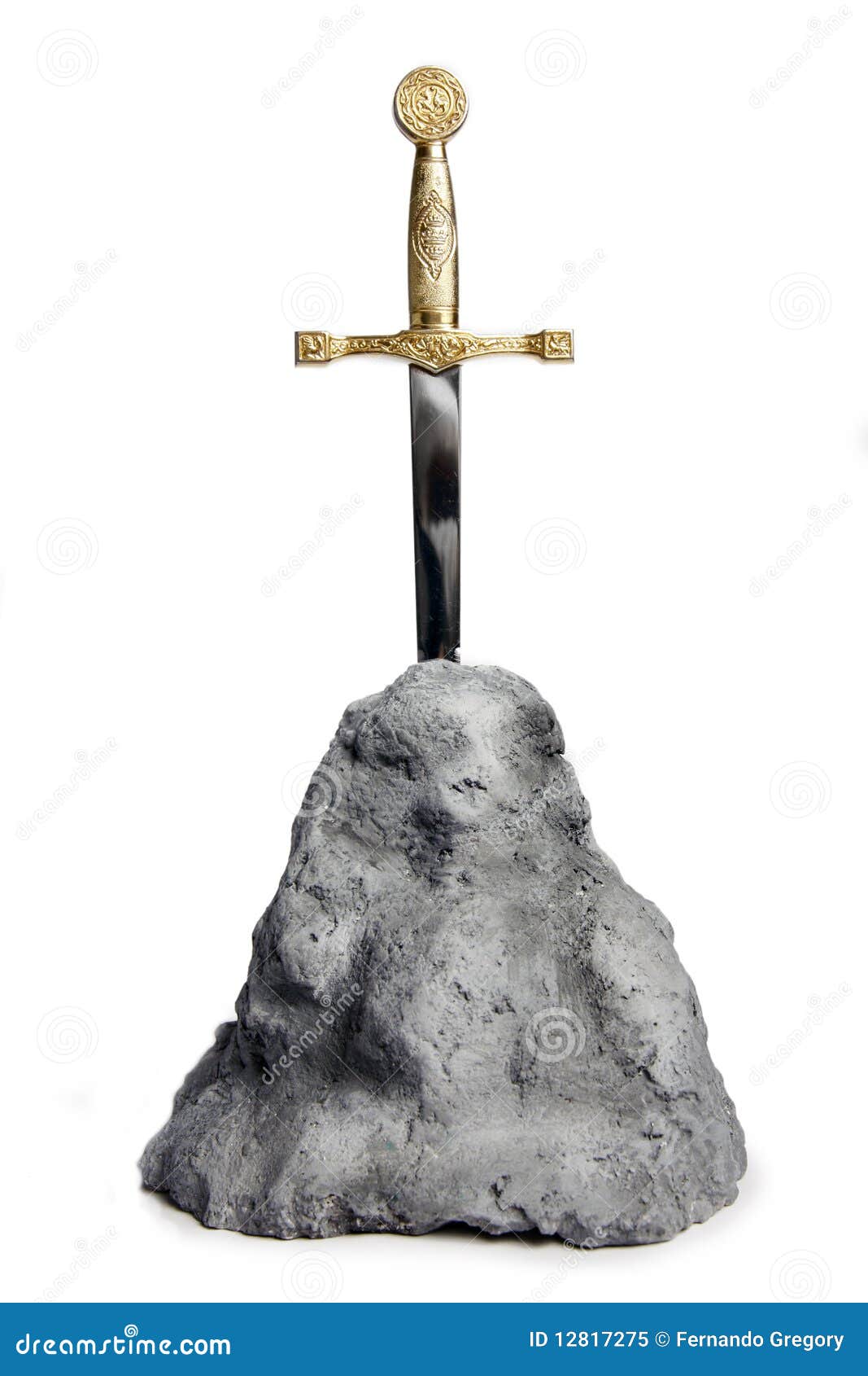 Excalibur, King Arthur's Sword In Stone. Edged Weapons From The Legend ...