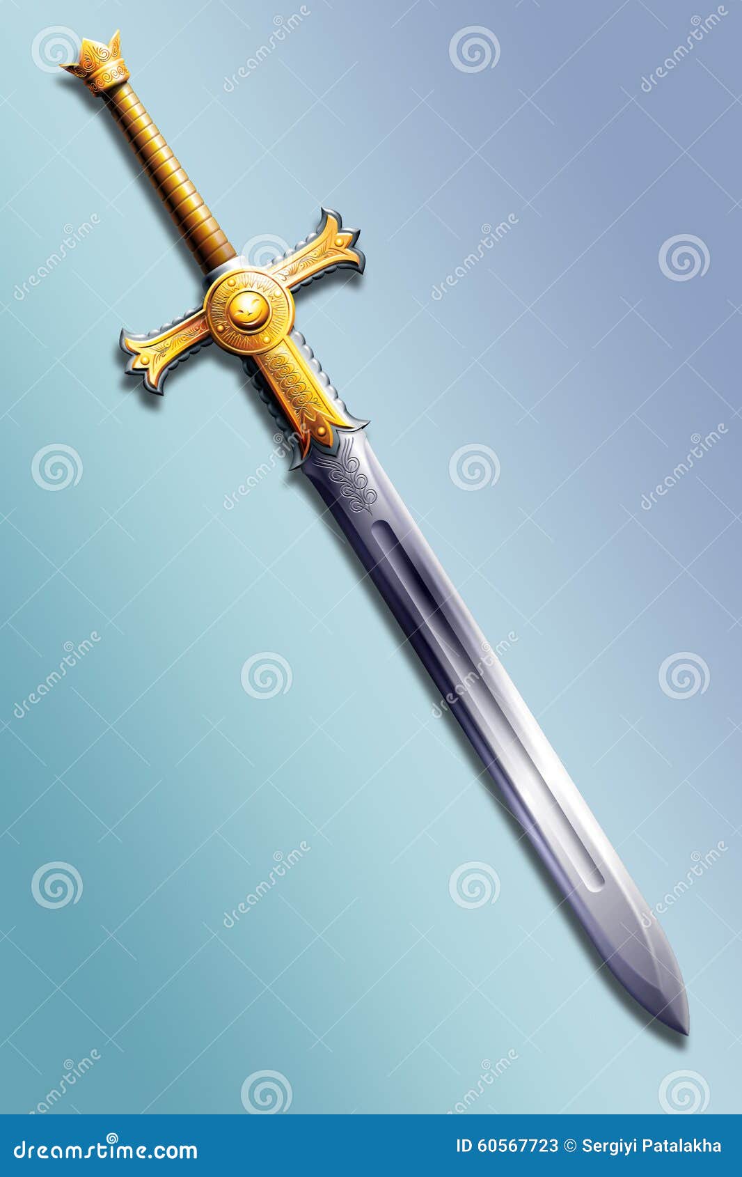 Sword sun stock illustration. Illustration of historic - 60567723