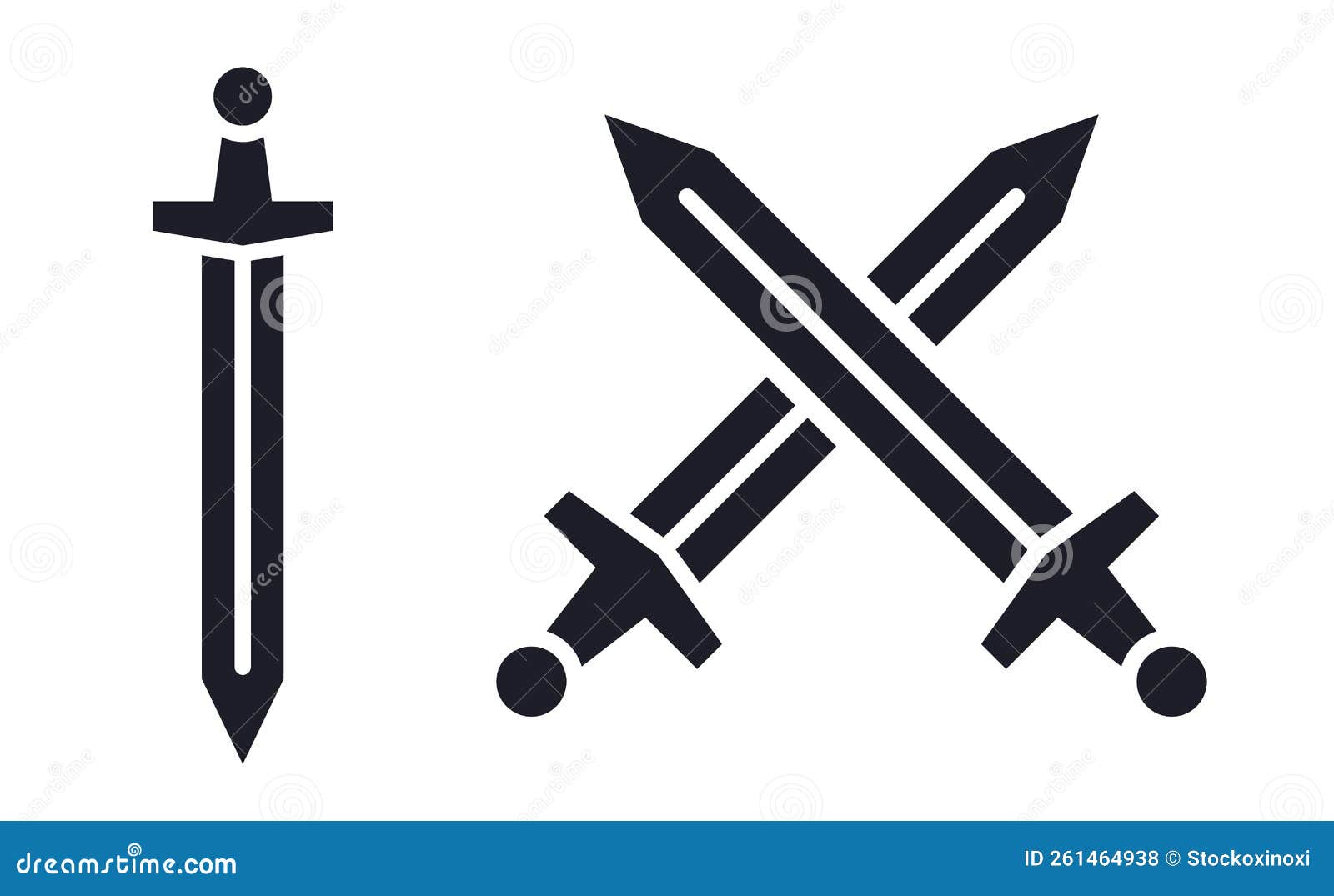 Sword Symbol Short Sword Icon Stock Vector - Illustration of sword ...