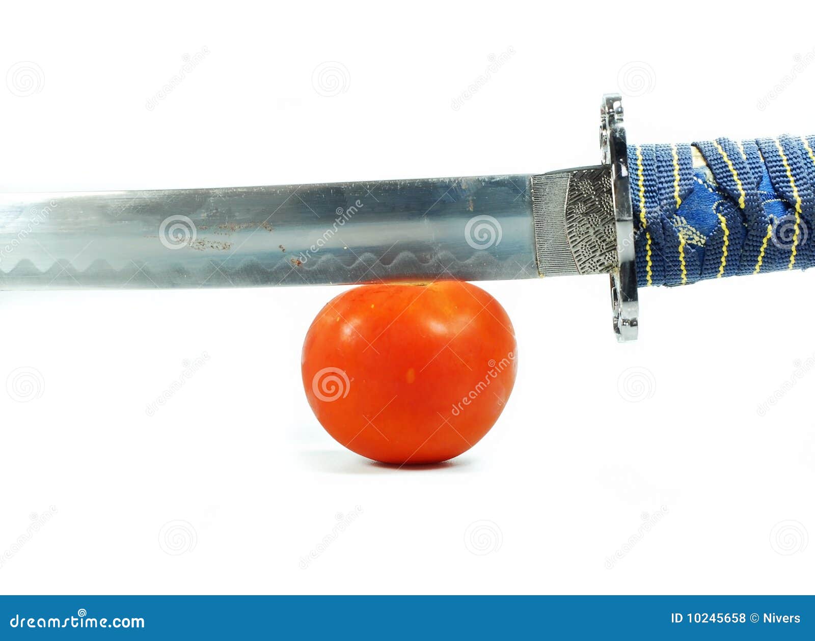 Sword and tomato stock photo. Image of isolated, martial - 10245658