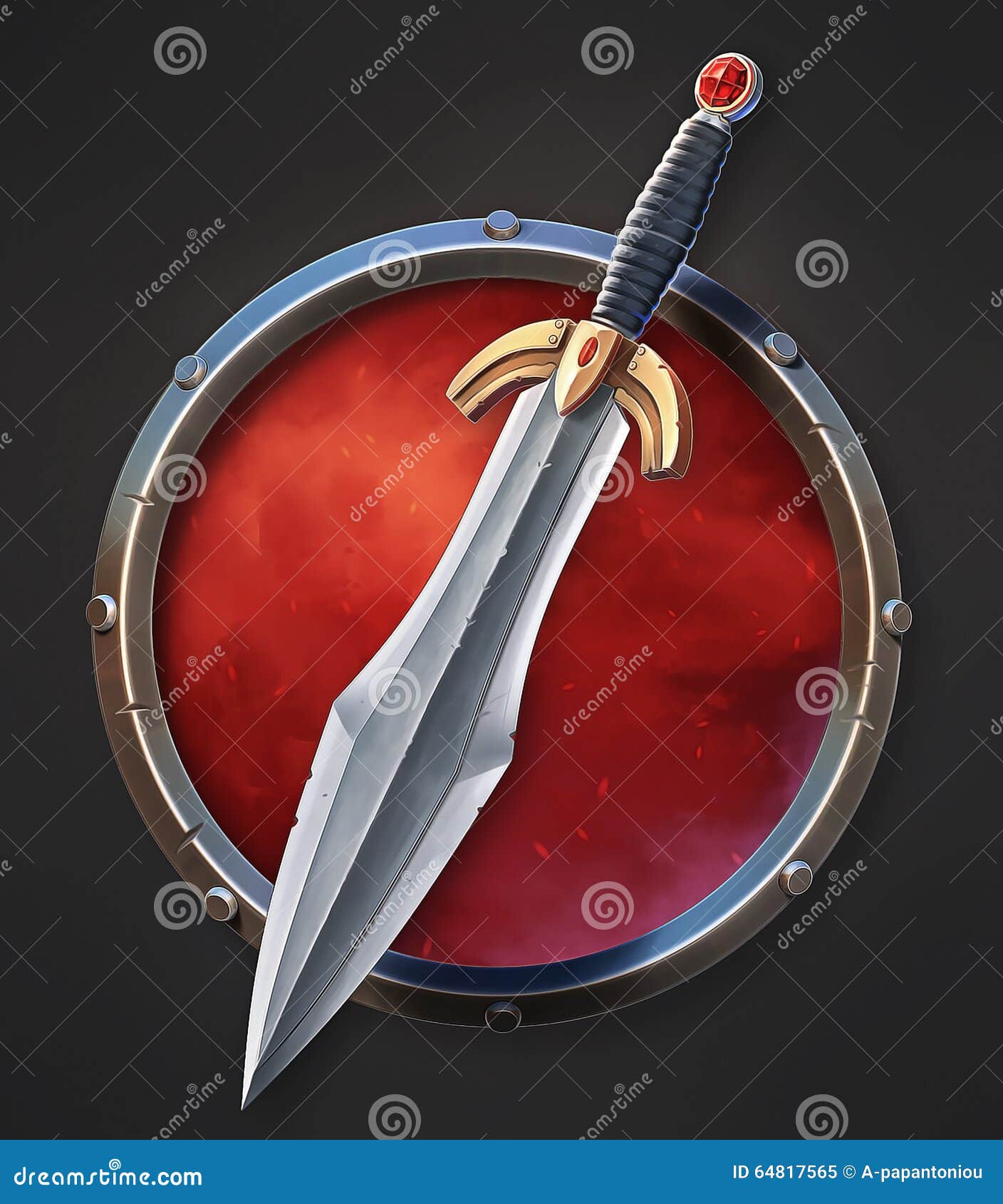 Sword UI Icon stock illustration. Illustration of iron - 64817565