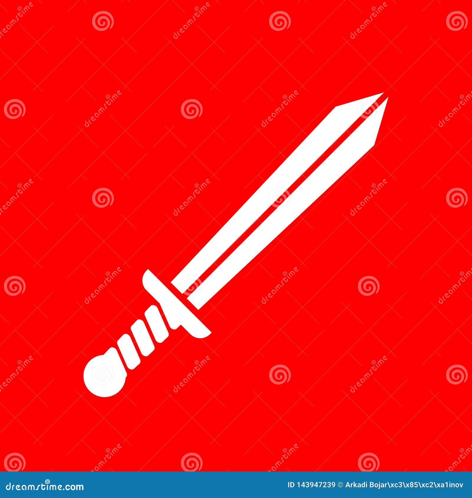 Sword vector icon stock vector. Illustration of guard - 143947239